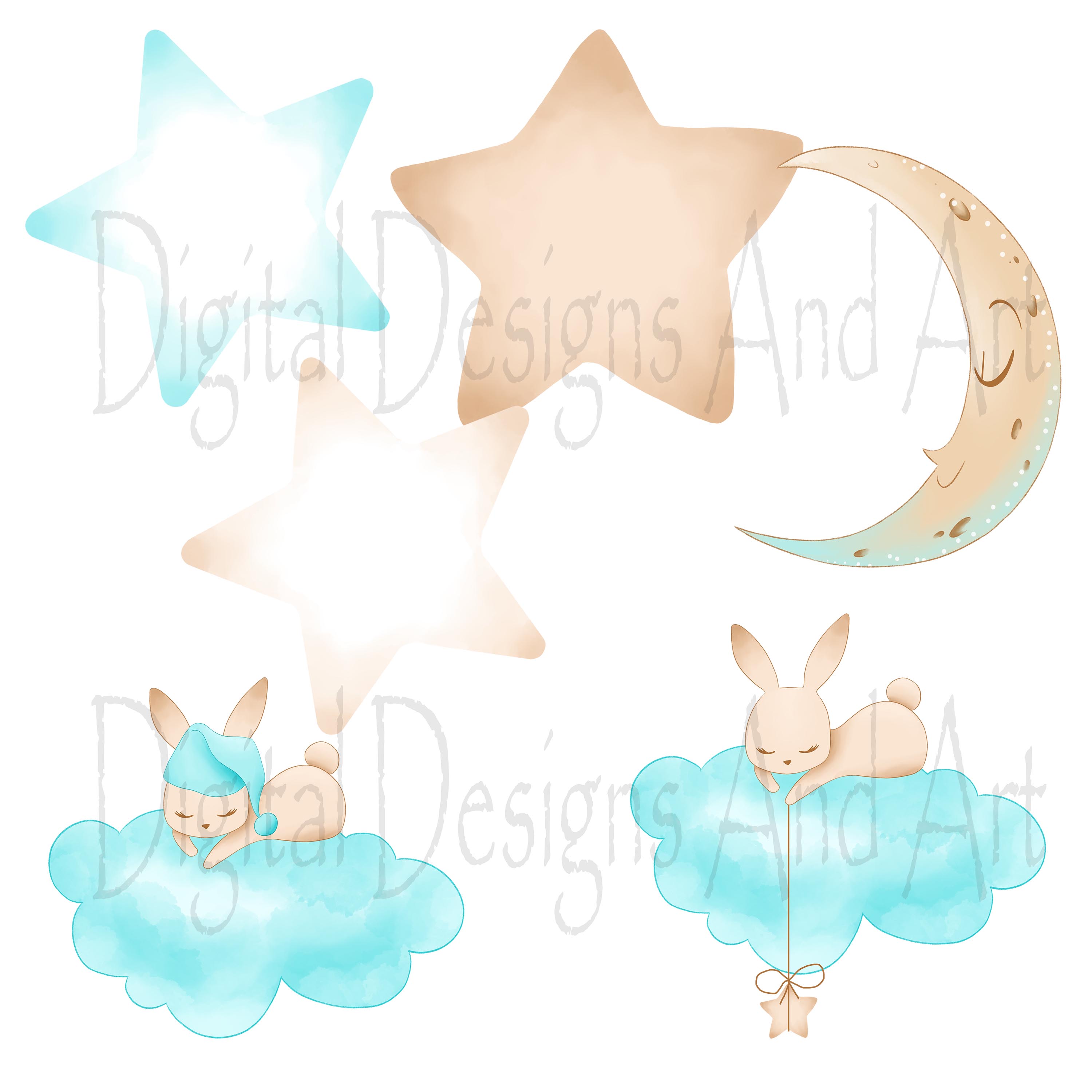 Good night bunny (97447) | Illustrations | Design Bundles
