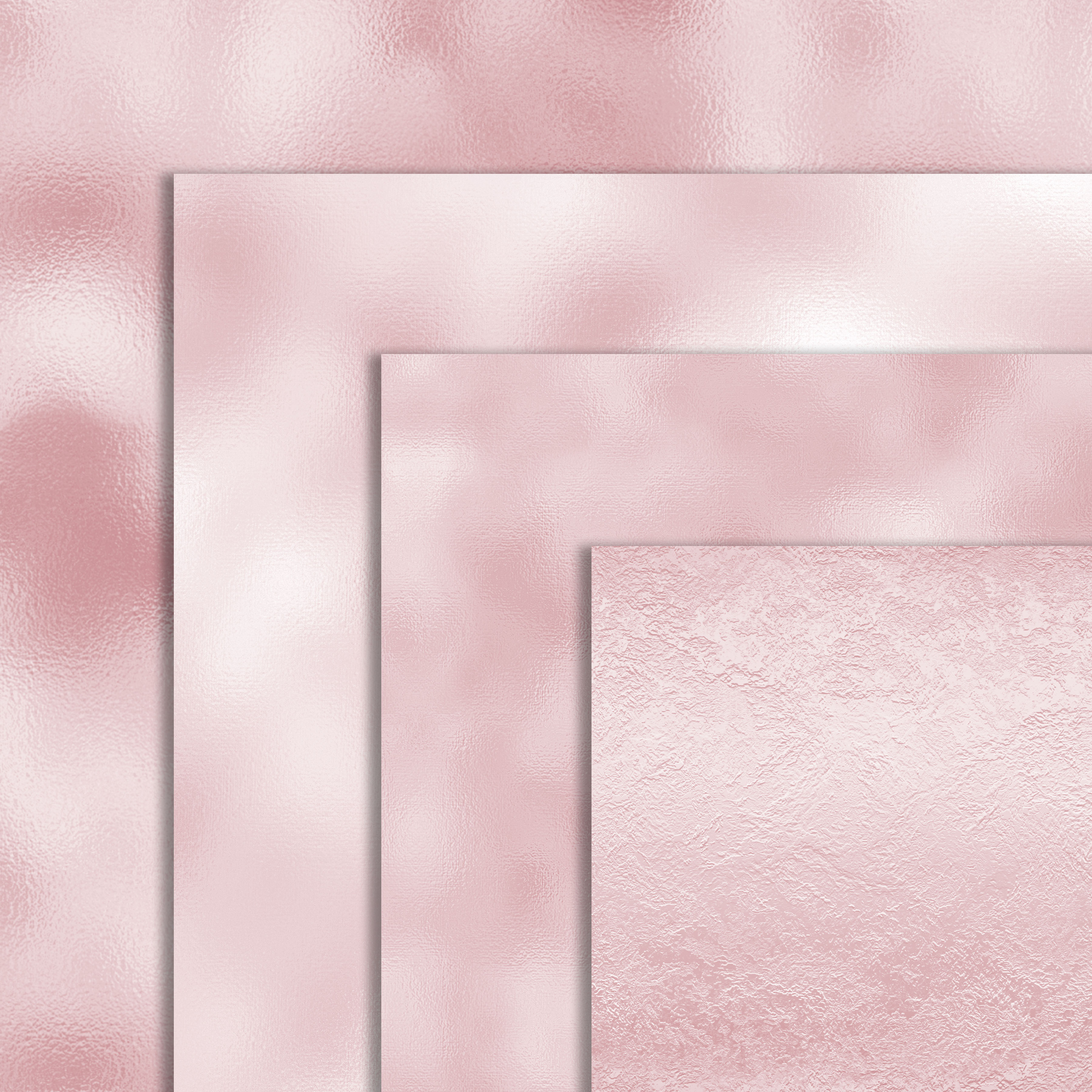 42 Soft Rose Gold Foil Texture Papers