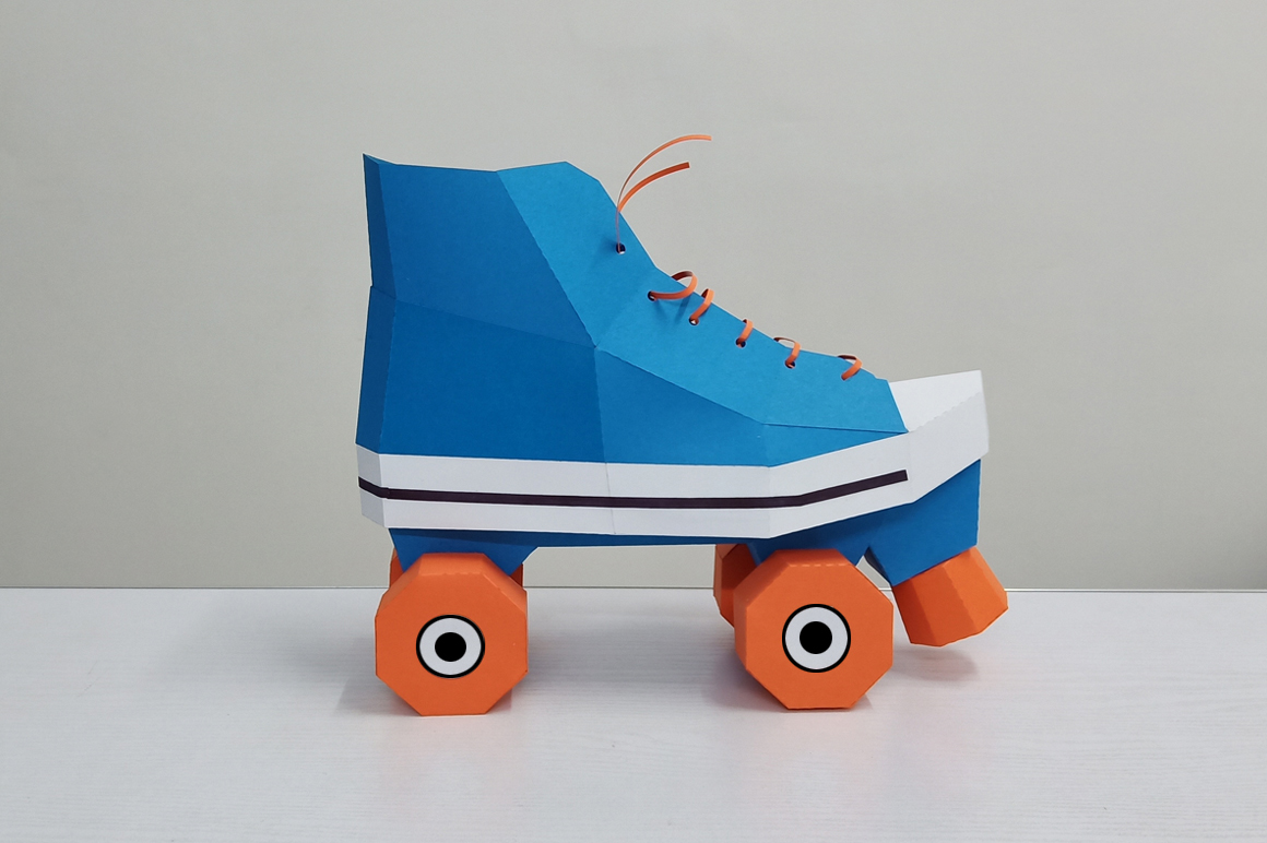 DIY Roller Skates - 3d papercraft (196185) | Printables | Design Bundles