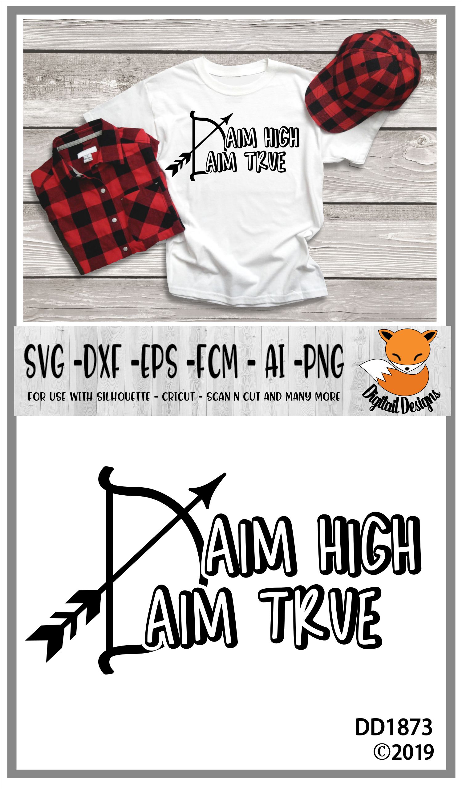 Aim High Aim True Archery SVG
