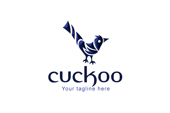 Cuckoo - Black Bird Stock Logo Template (26186) | Logos | Design Bundles