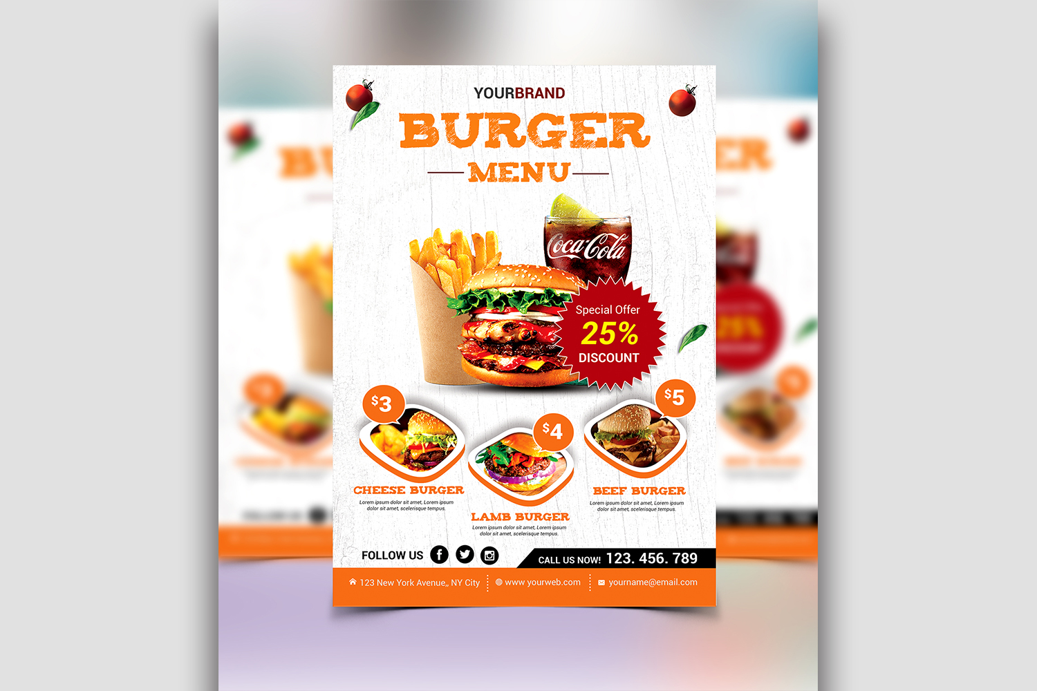 Burger Menu Flyer Discount