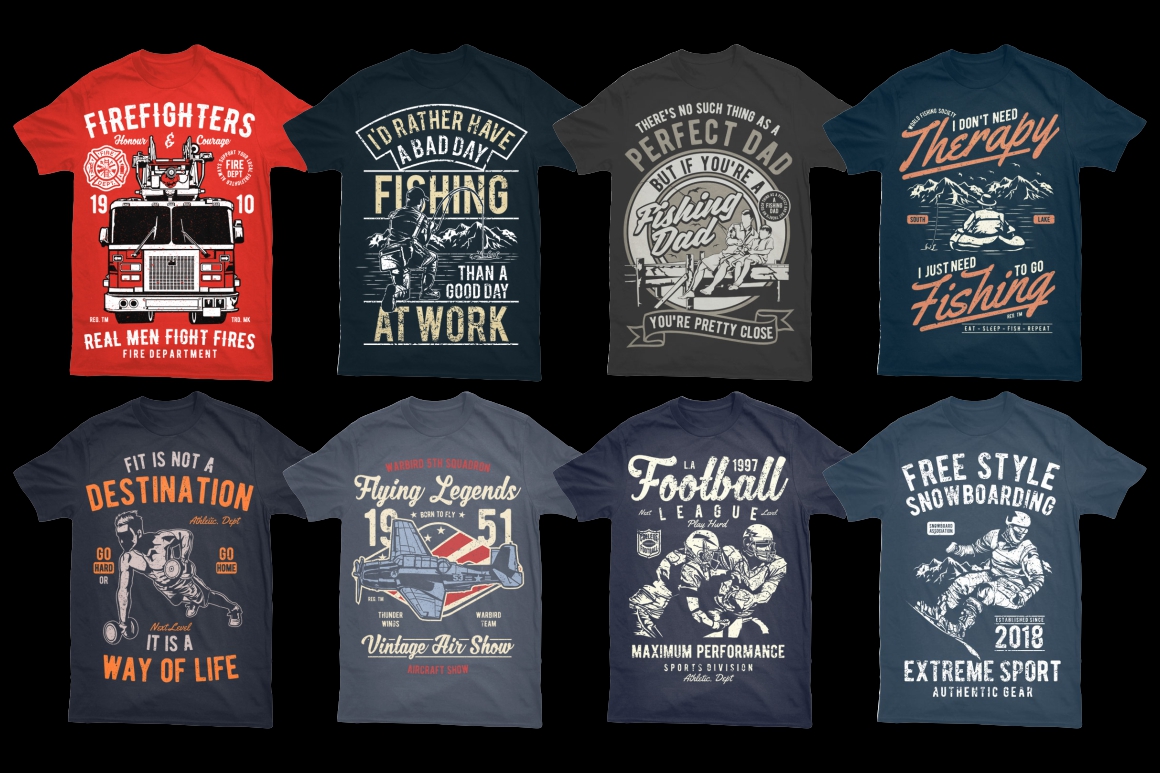 50 Tshirt Designs Bundle 2