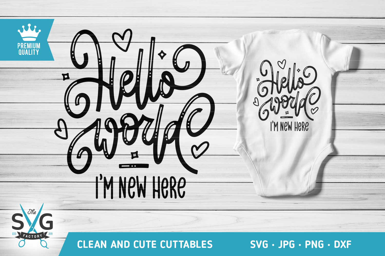 Hello World I'm New Here SVG cutting file (433363) | SVGs | Design Bundles