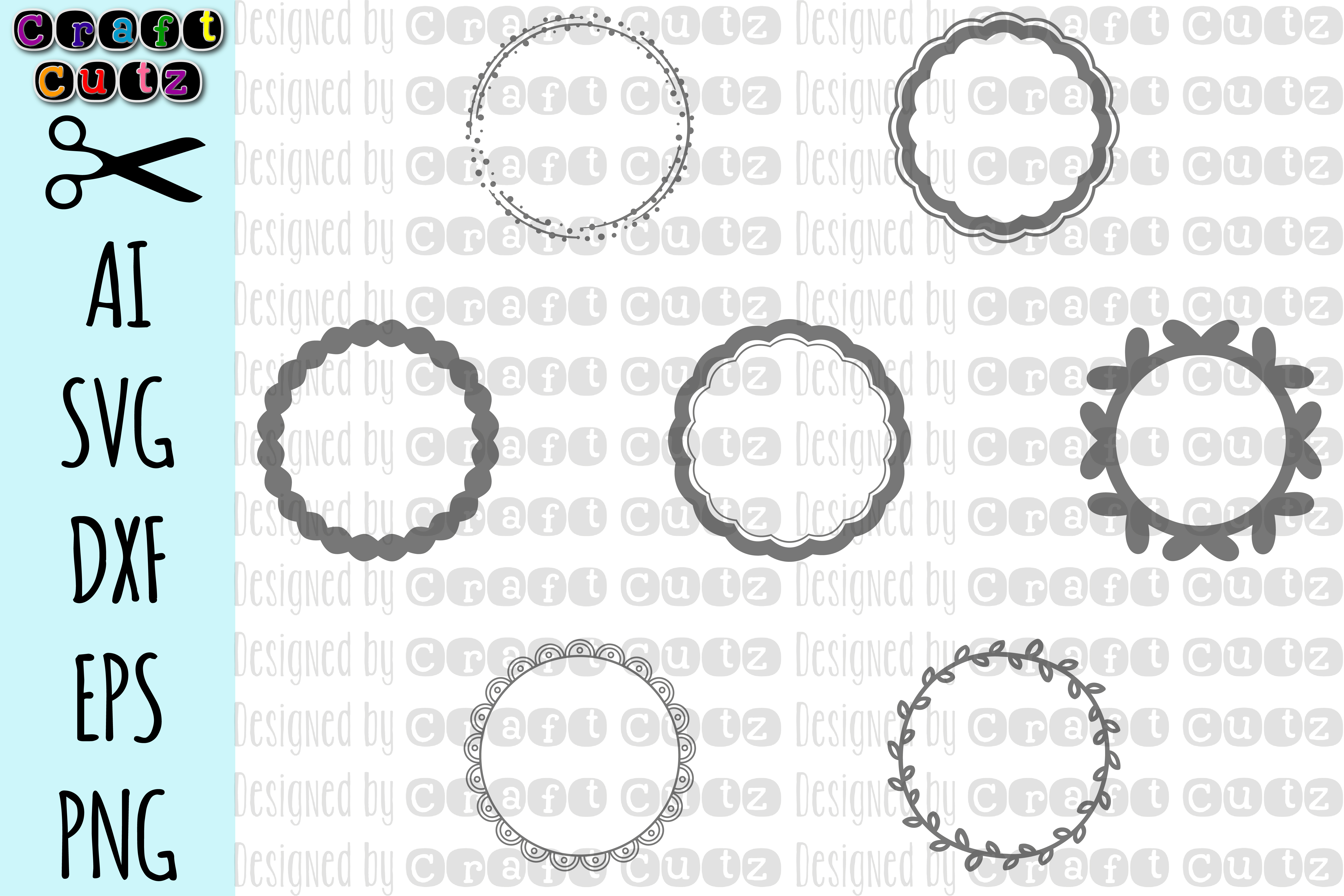 Svg Circle Monogram Monogram Frames Monogram Elements Cut Files For