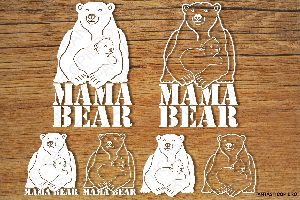 Mama Bear 2 SVG files for Silhouette and Cricut. (103579) | Cut Files ...
