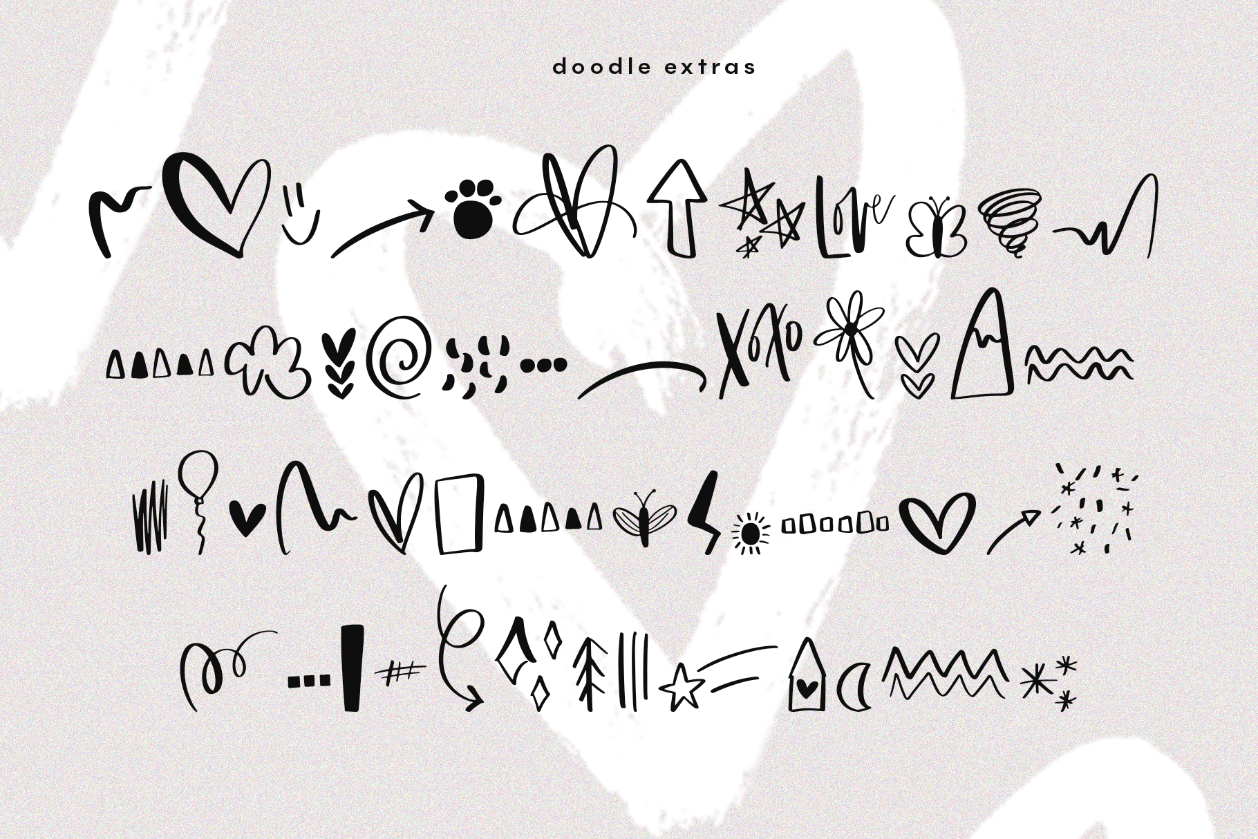 Joy & Hugs Handwritten Script Font - with doodle extras! (217163 ...