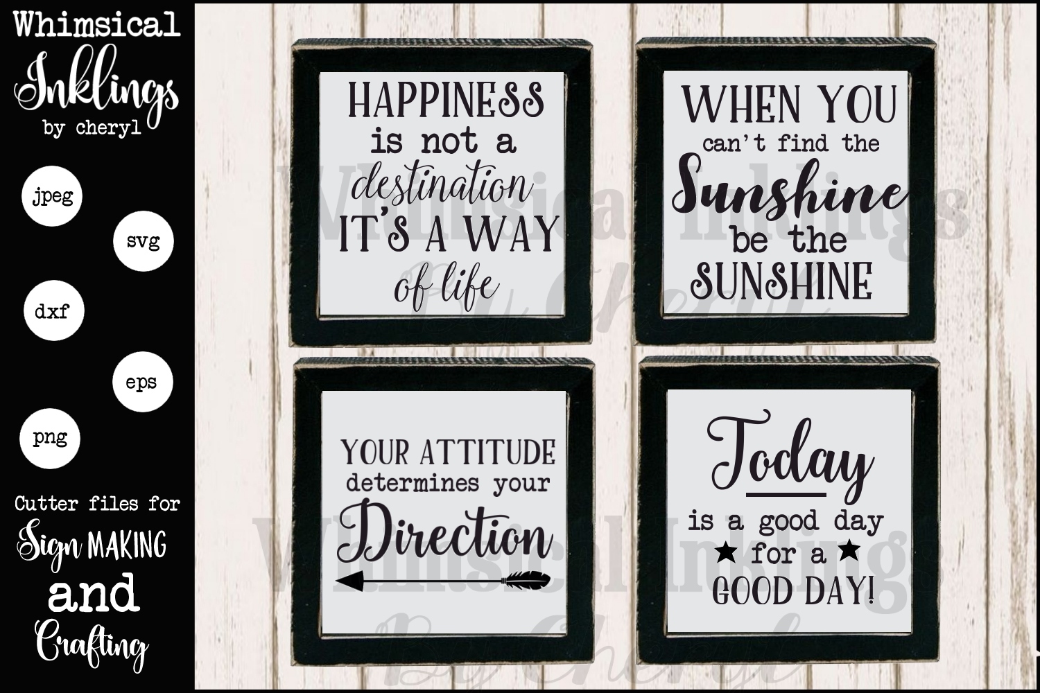 Happiness SVG Sign Set
