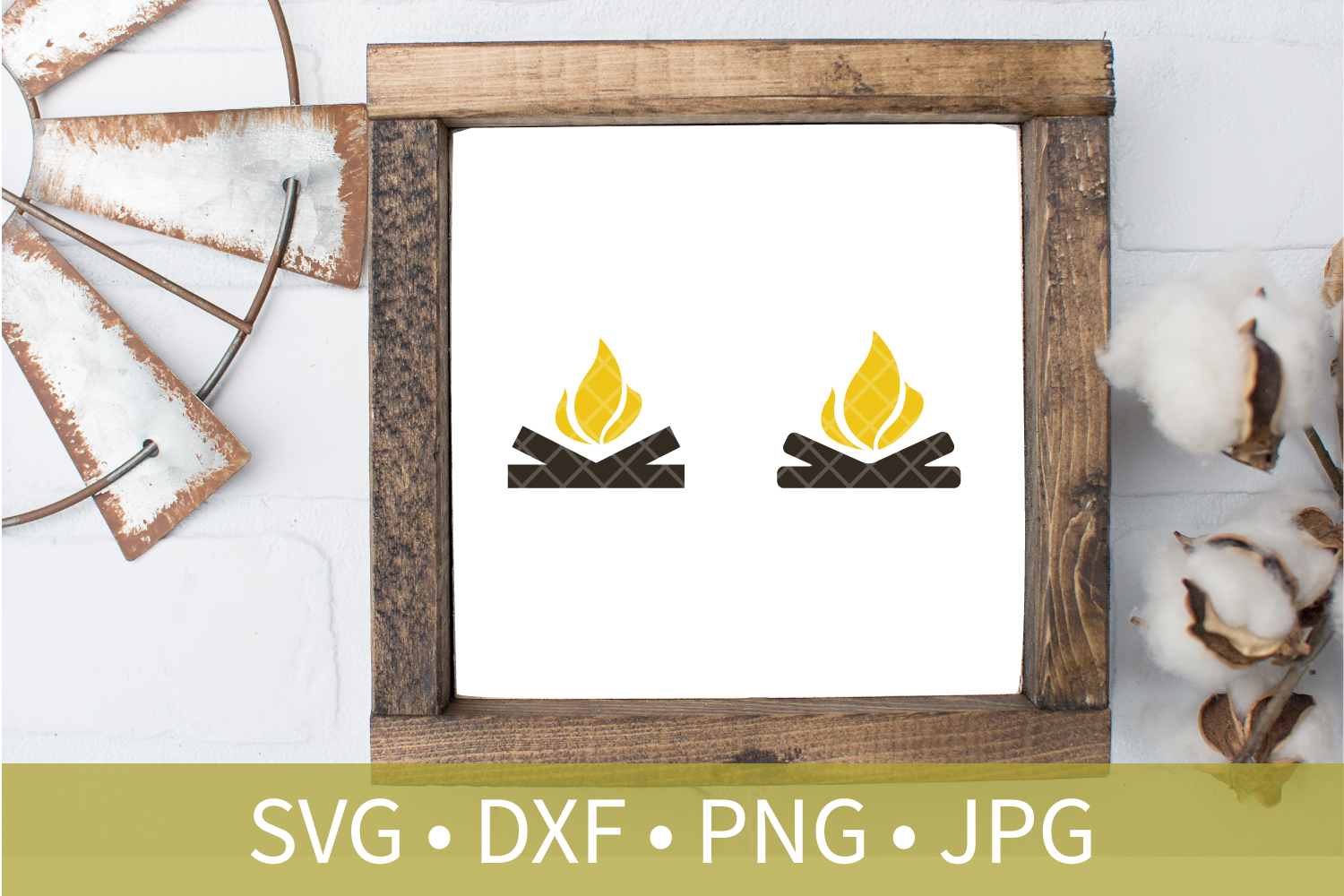 Campfire SVG DXF EPS PNG Clipart Cut File