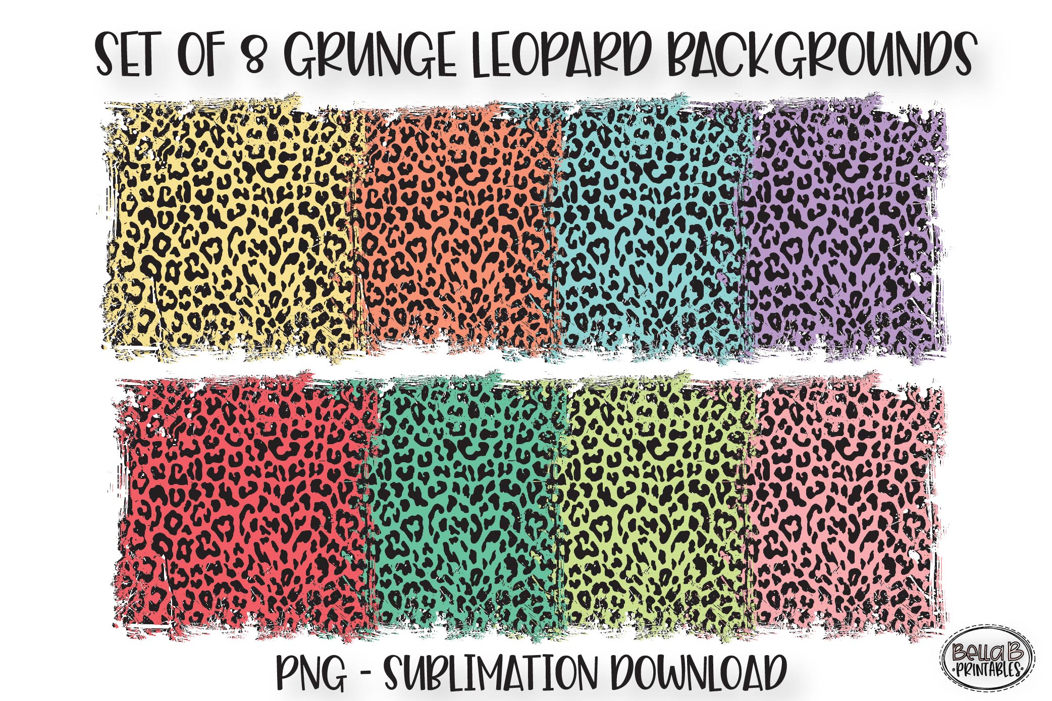 Leopard Print Sublimation Background Bundle