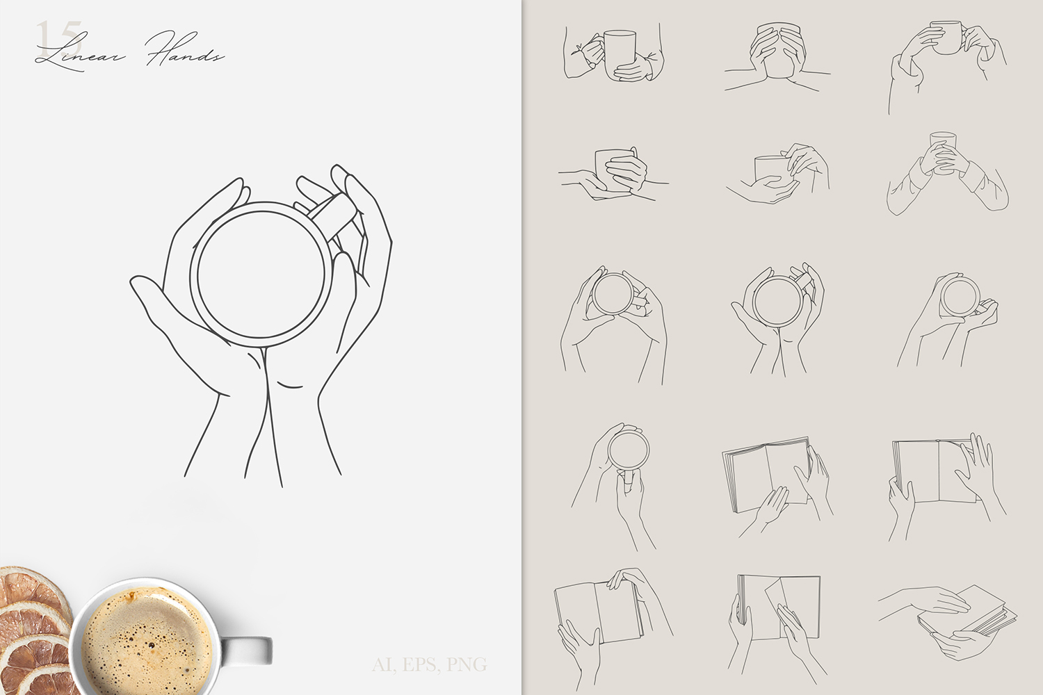 Cozy Mood. Line Art Collection