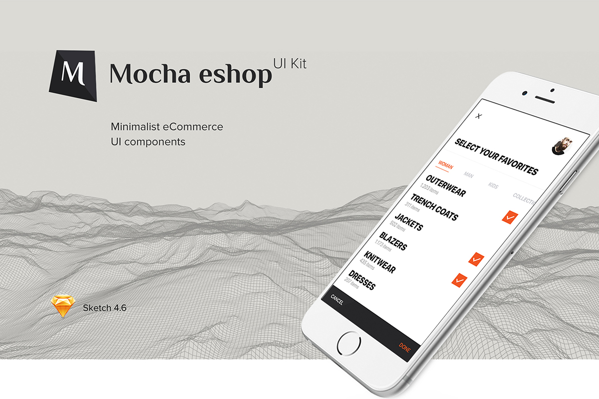 eShop Mobile App UI Kit (49639) | Web Elements | Design Bundles