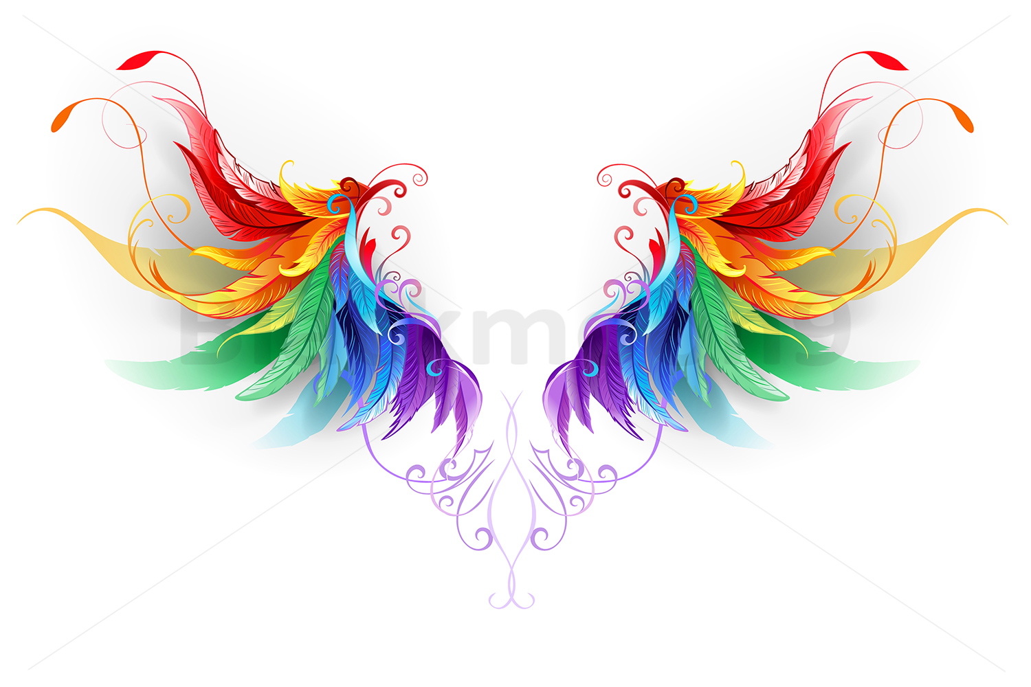 Fluffy Rainbow Wings