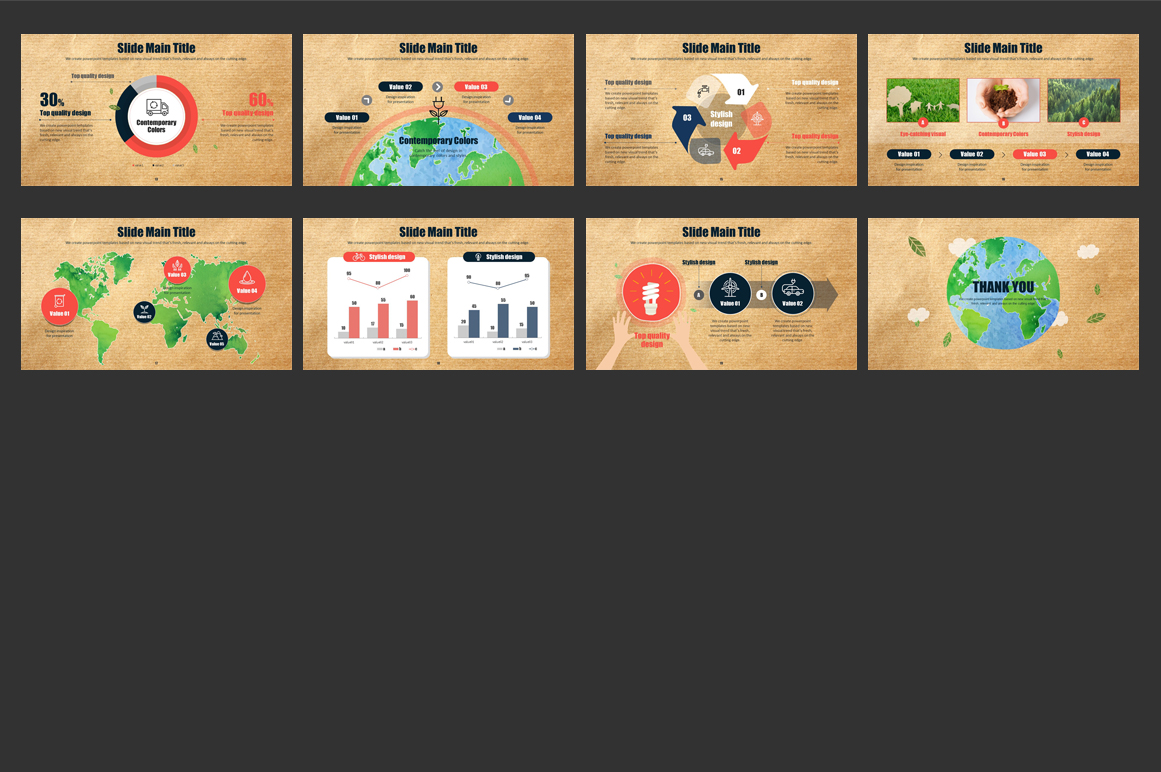 Earth PPT Template (531631) | Presentation Templates | Design Bundles