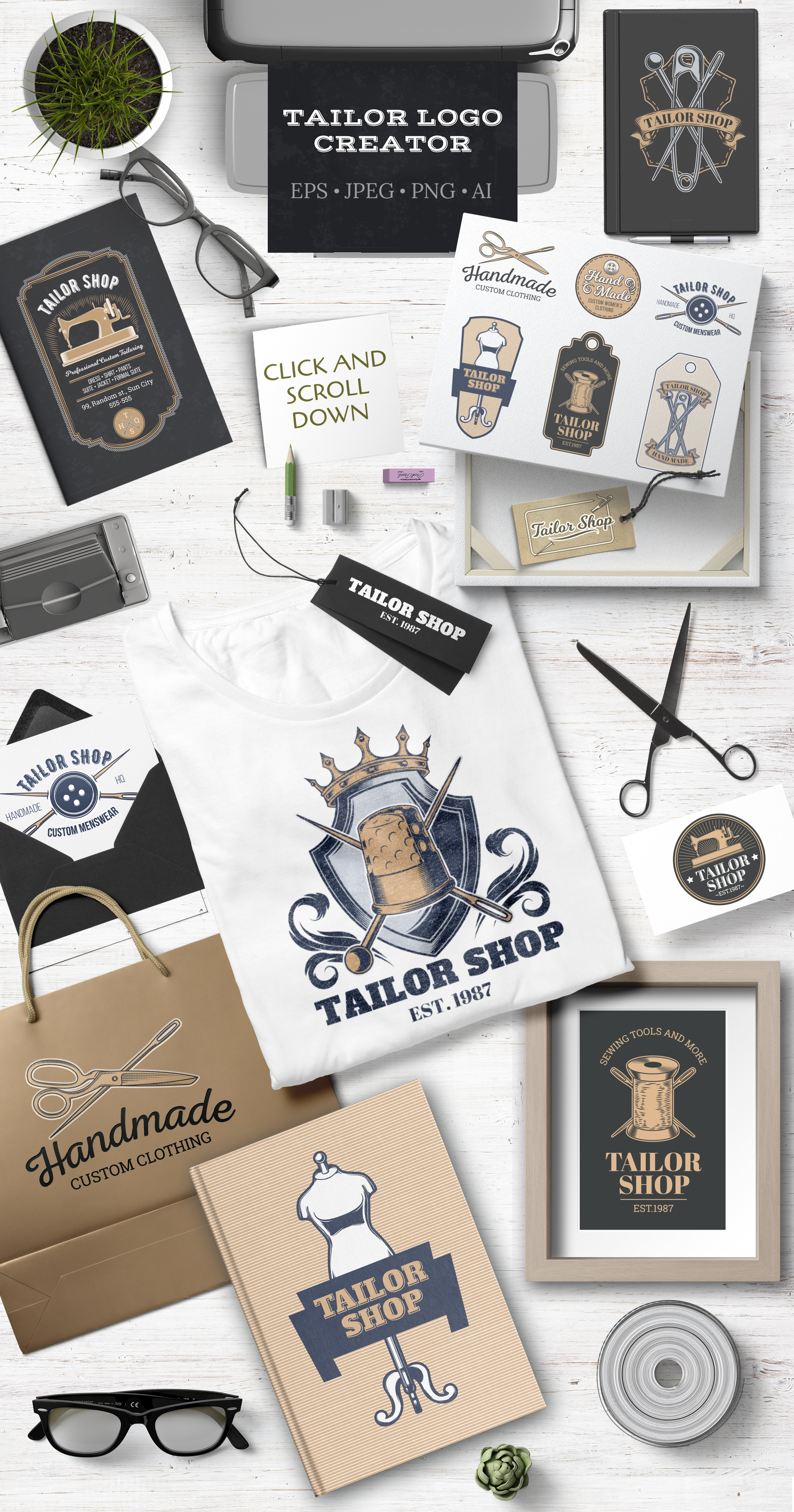 Tailor Logo Creator (55494) | Logos | Design Bundles