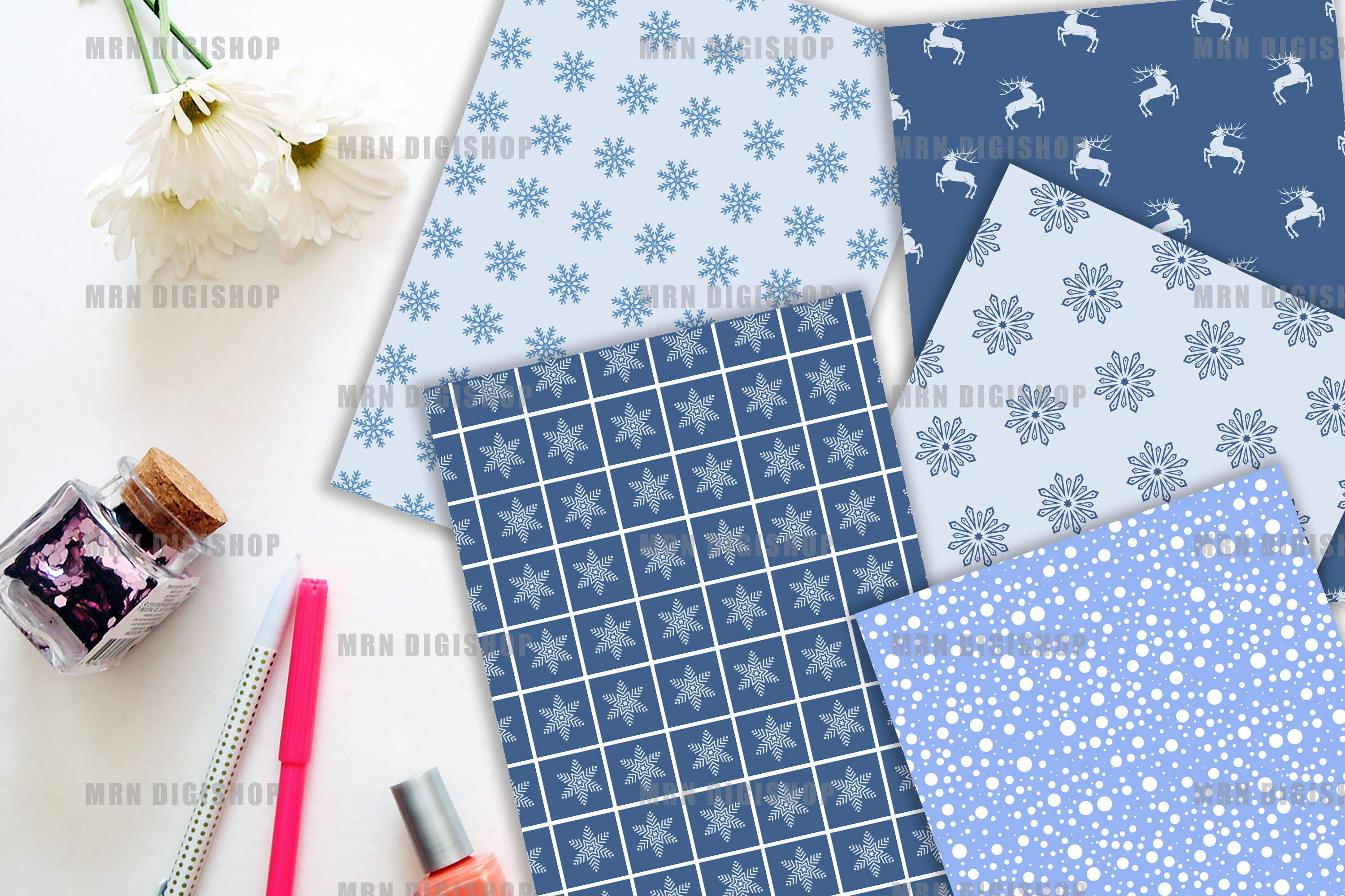 Winter Snow Digital Paper