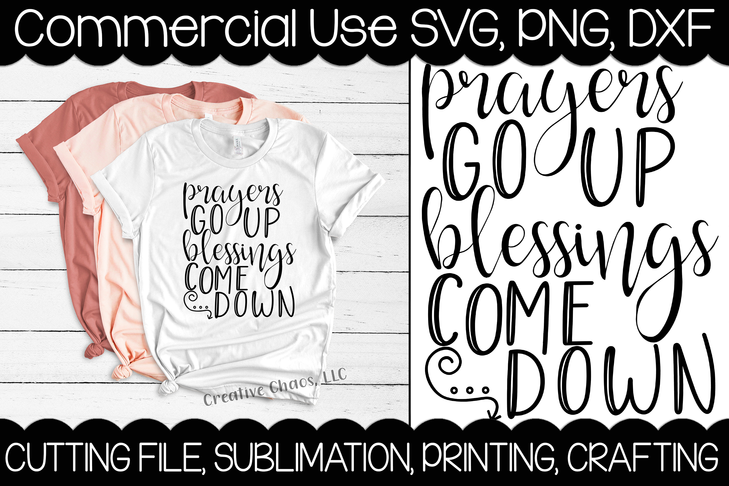 Prayers Go Up, Blessings Come Down (194166) | SVGs | Design Bundles