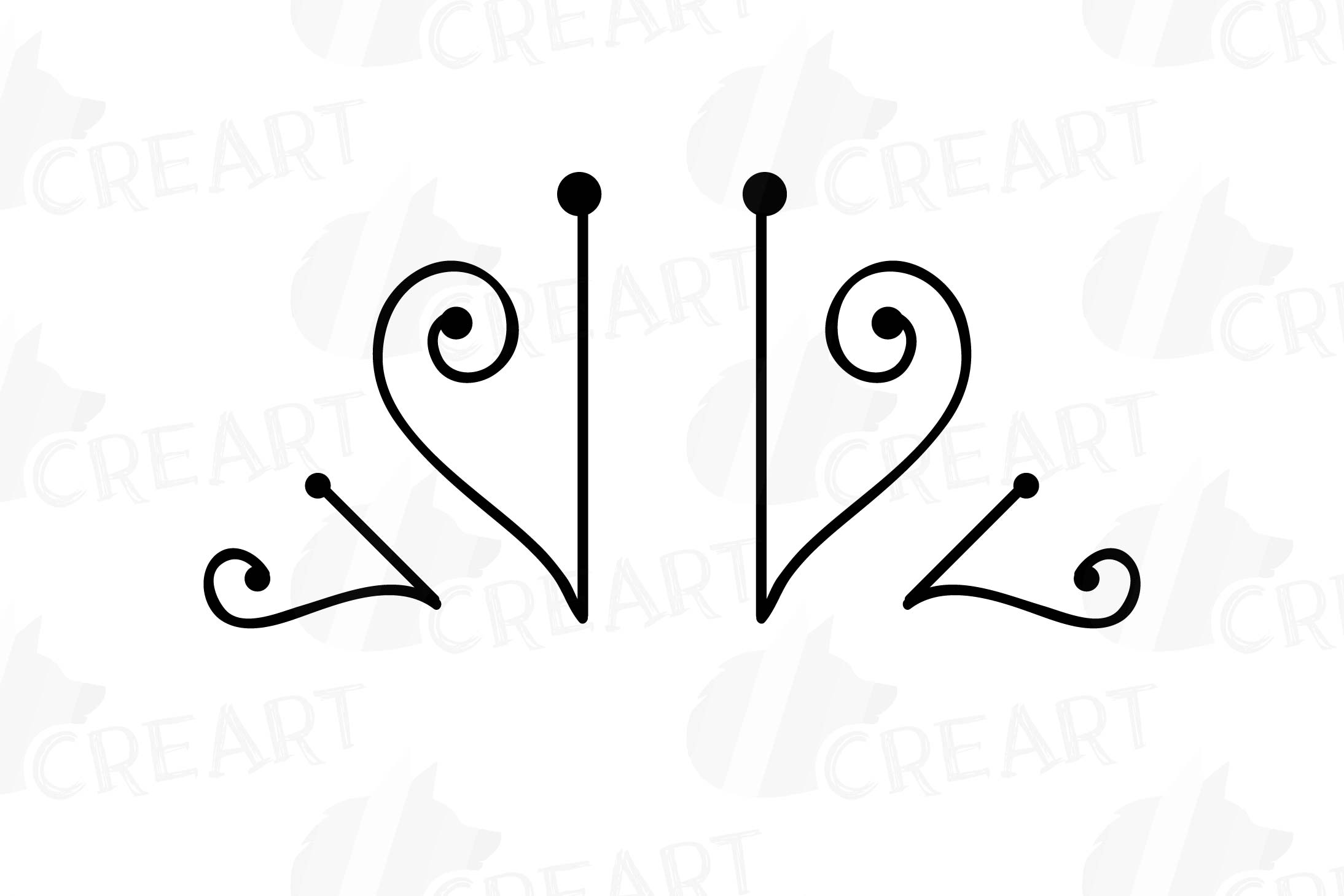 Calligraphy Swirls Clip Art, Calligraphic Doodles, svg, png (109414 ...