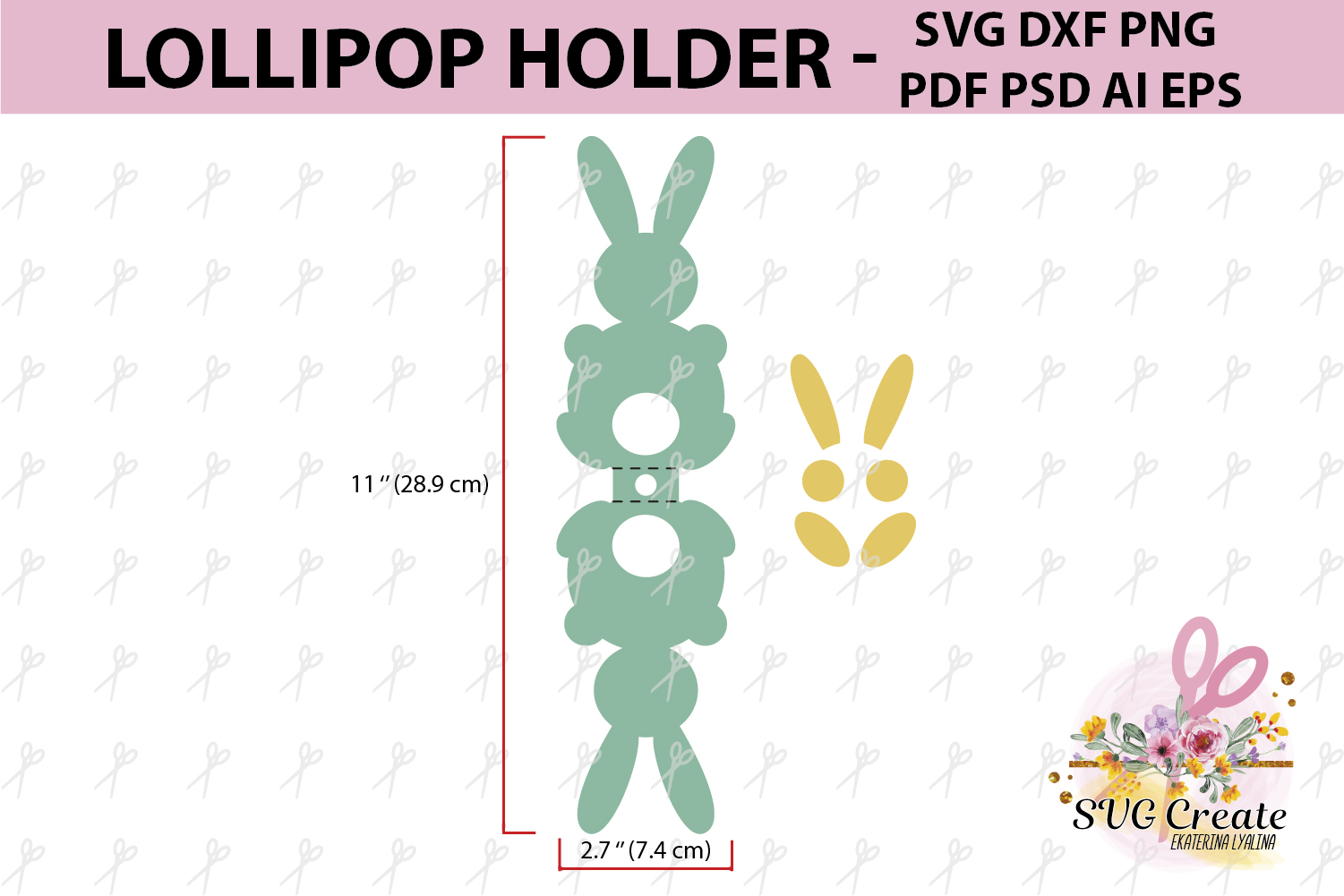 Printable Lollipop Holder Template