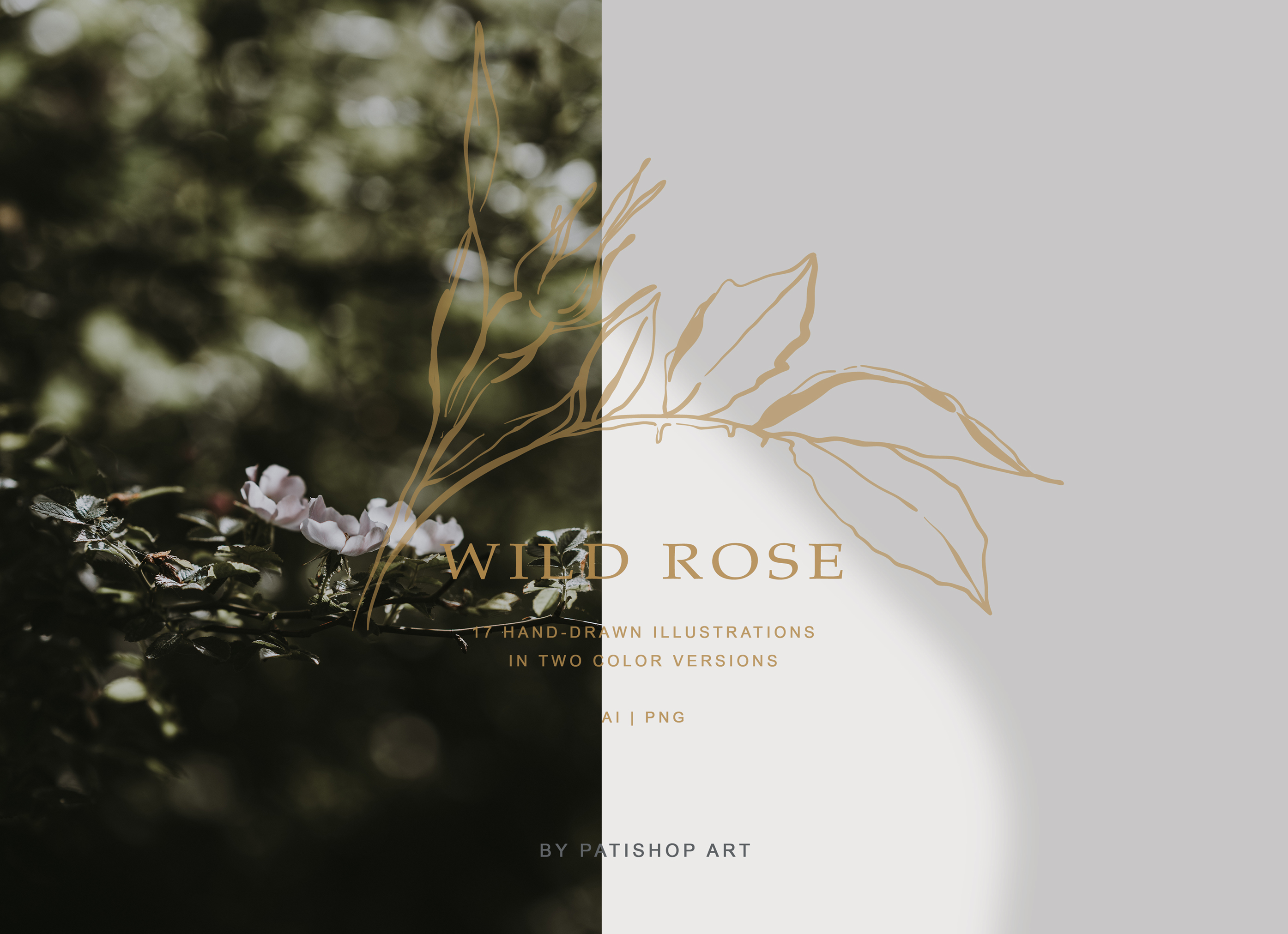 Modern Minimalism Hand Drawn Rose Fine Art (392080) | Illustrations ...