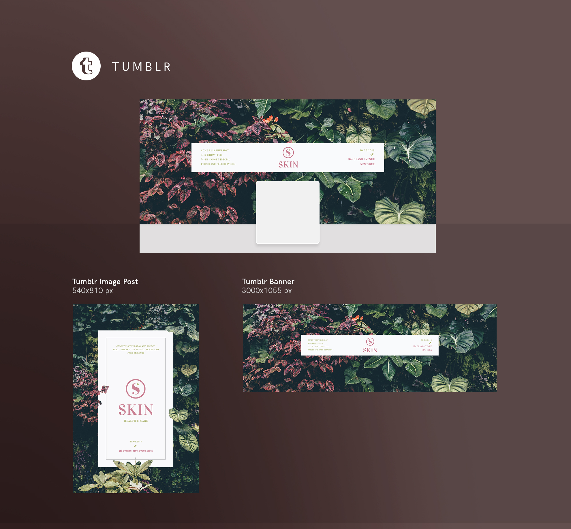 Skin Health And Care Design Templates Bundle (82336) | Branding ...