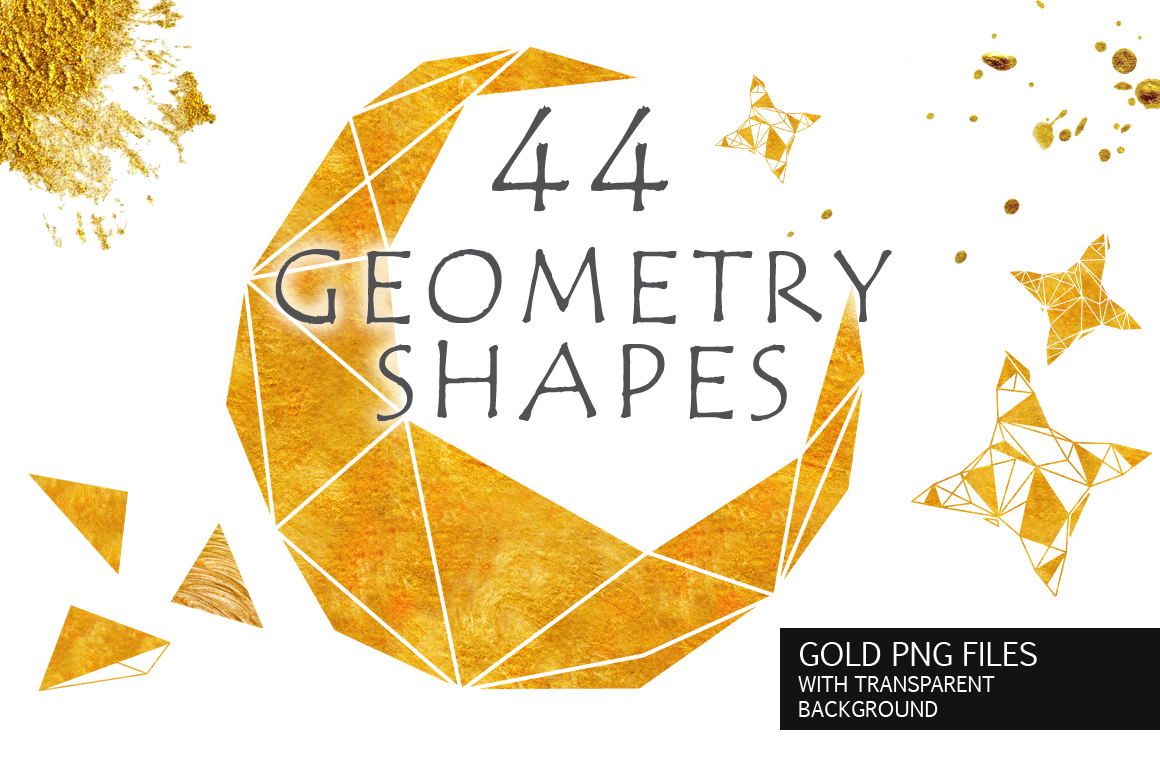 Gold Geometry shapes Vol. 2