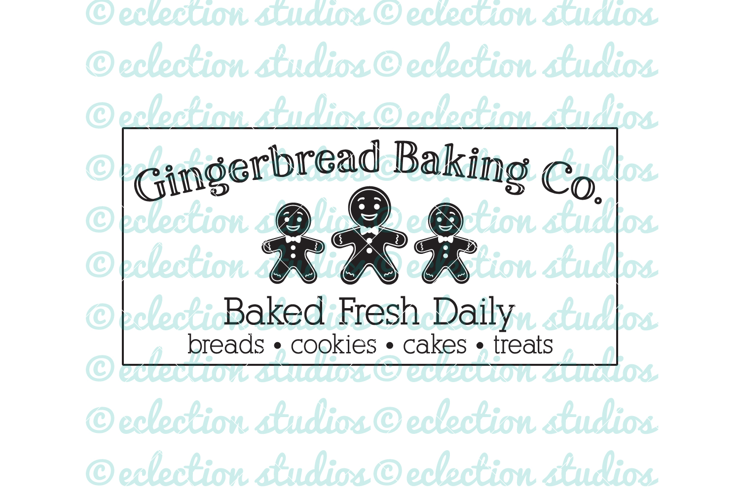 Gingerbread Baking Co SVG, Traditional Christmas sign SVG