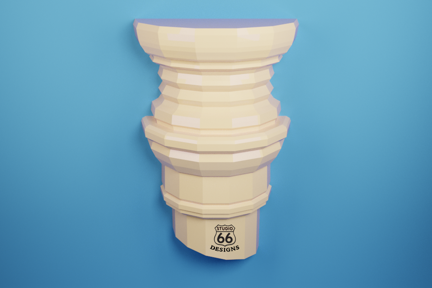Greek Column Papercraft, Interior Greek Column