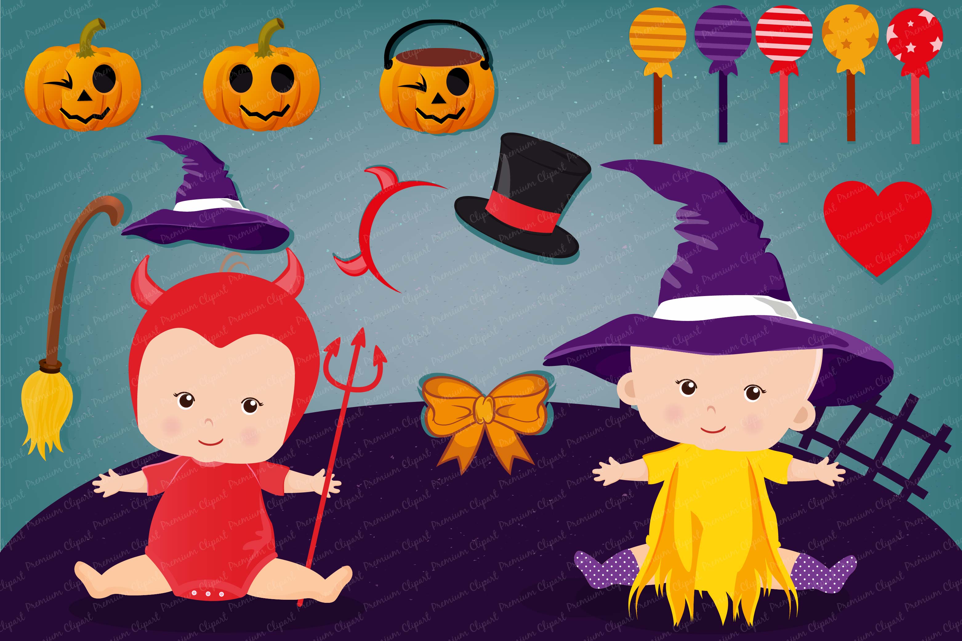 Halloween baby clipart, Haloween baby graphics