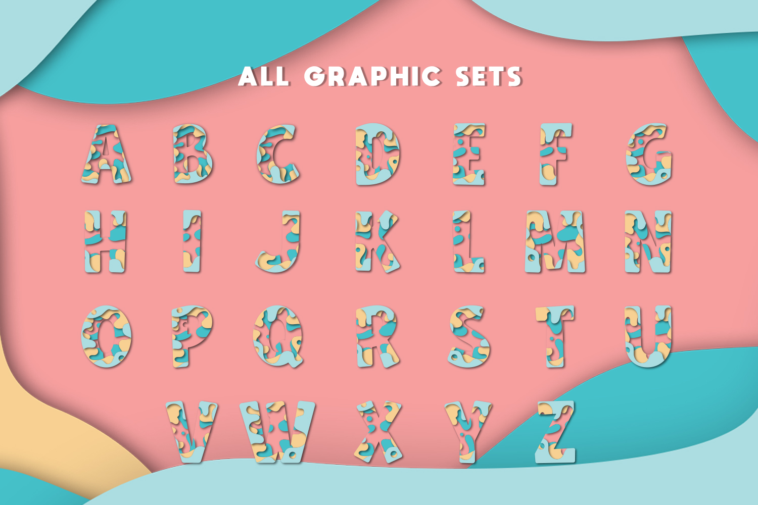 Papercut Alphabet Set