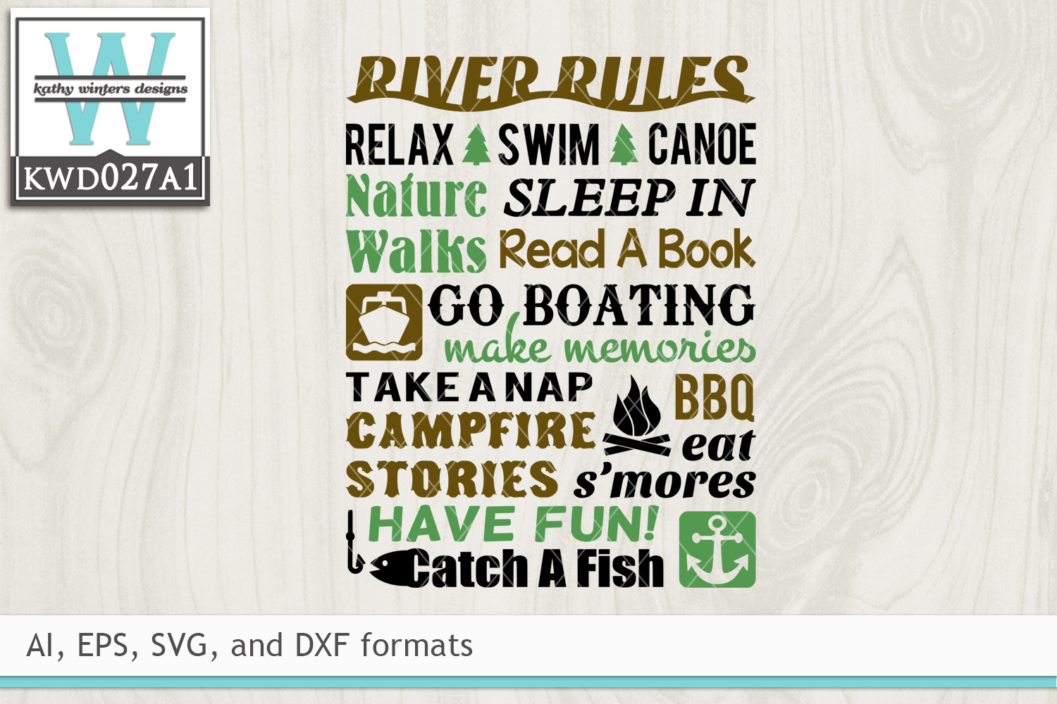 Outdoor SVG - River Rules