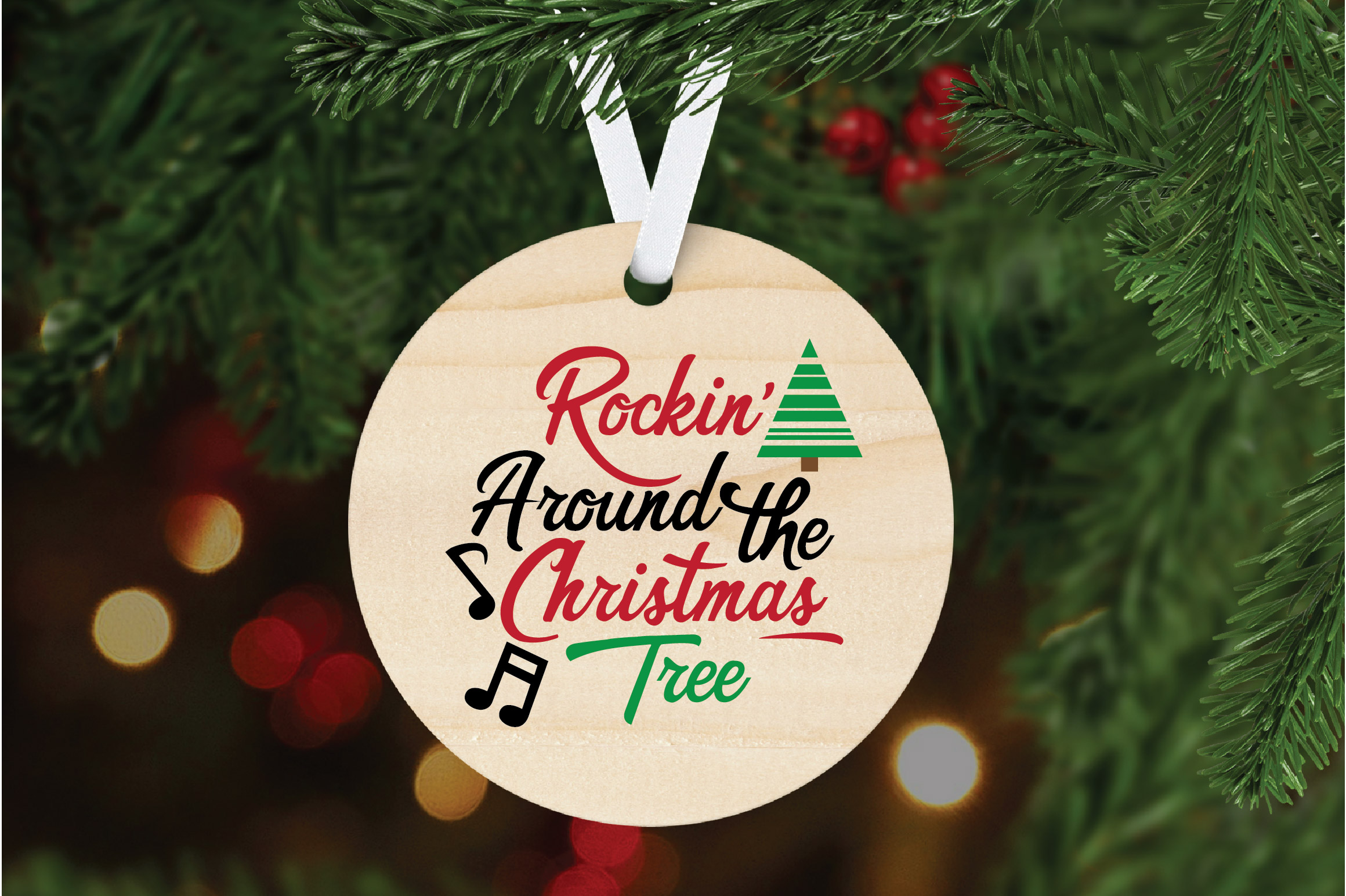 Rockin' Around the Christmas Tree - Christmas SVG Cut File (136281 ...