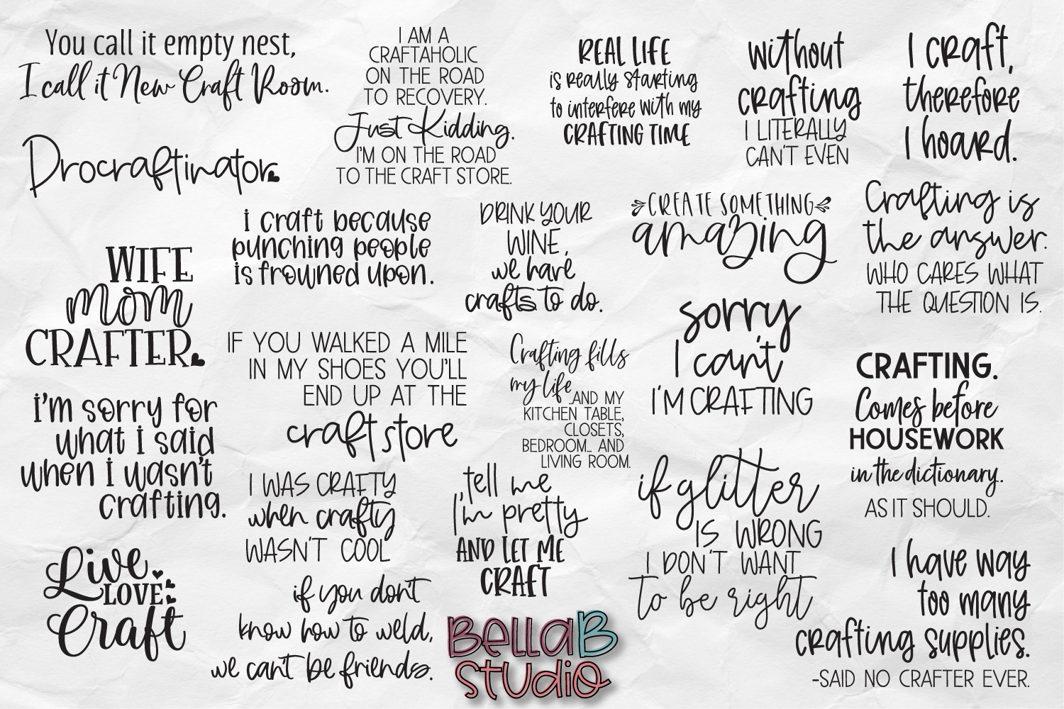 Funny Crafting SVG Bundle, Crafting Quotes SVG Bundle (314358) | SVGs ...