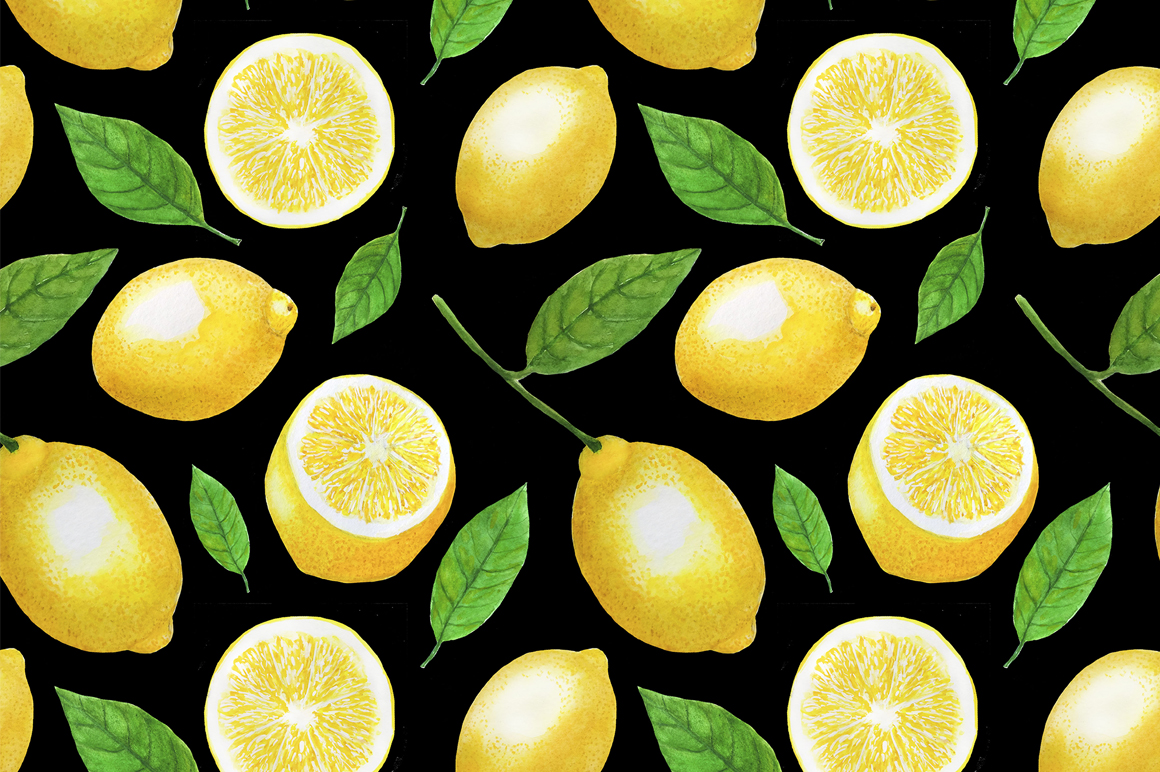 Lemons watercolor set (258818) | Illustrations | Design Bundles