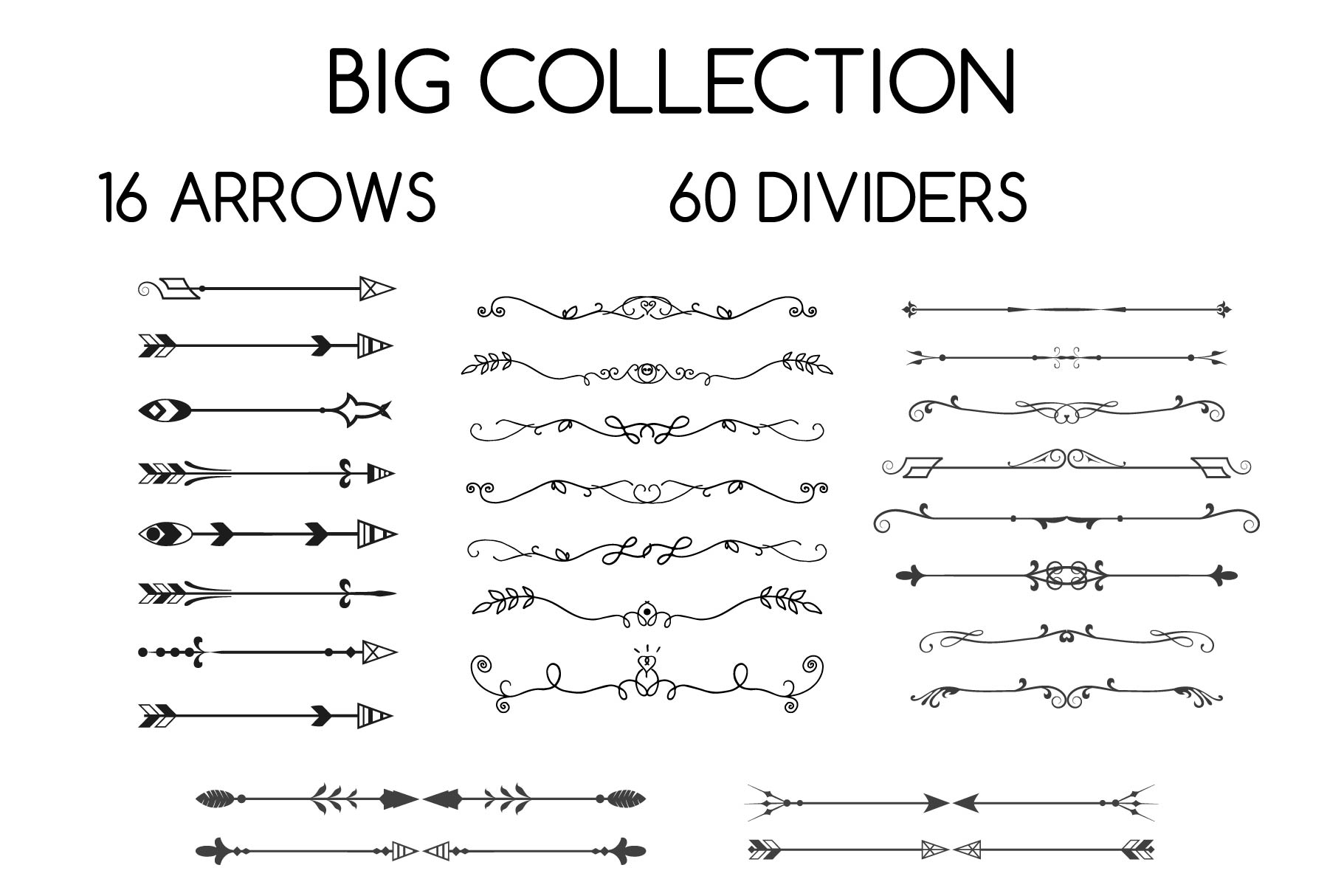 Dividers and arrows collection