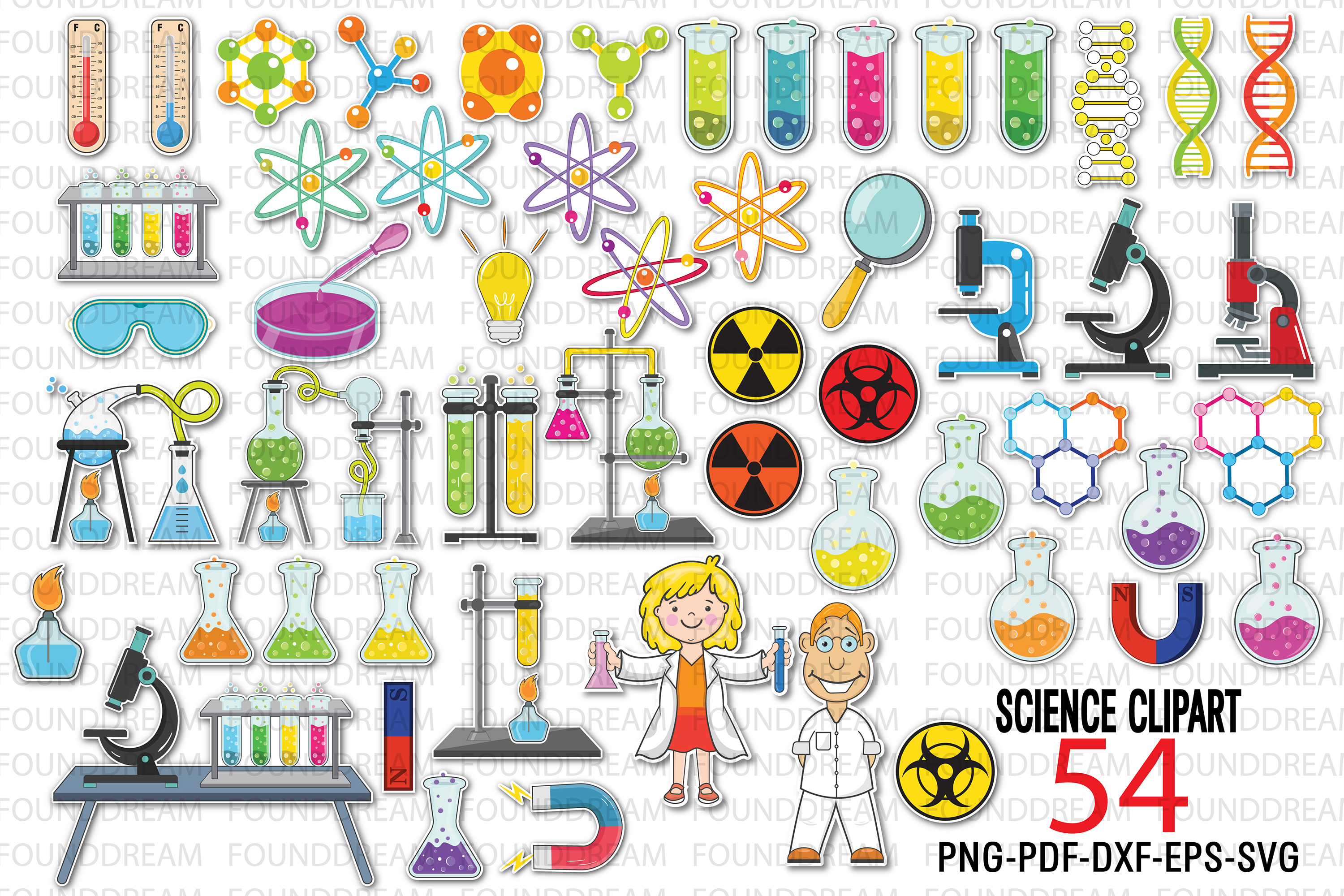 Science Laboratory clip art | Vector files (181269) | Decorations ...