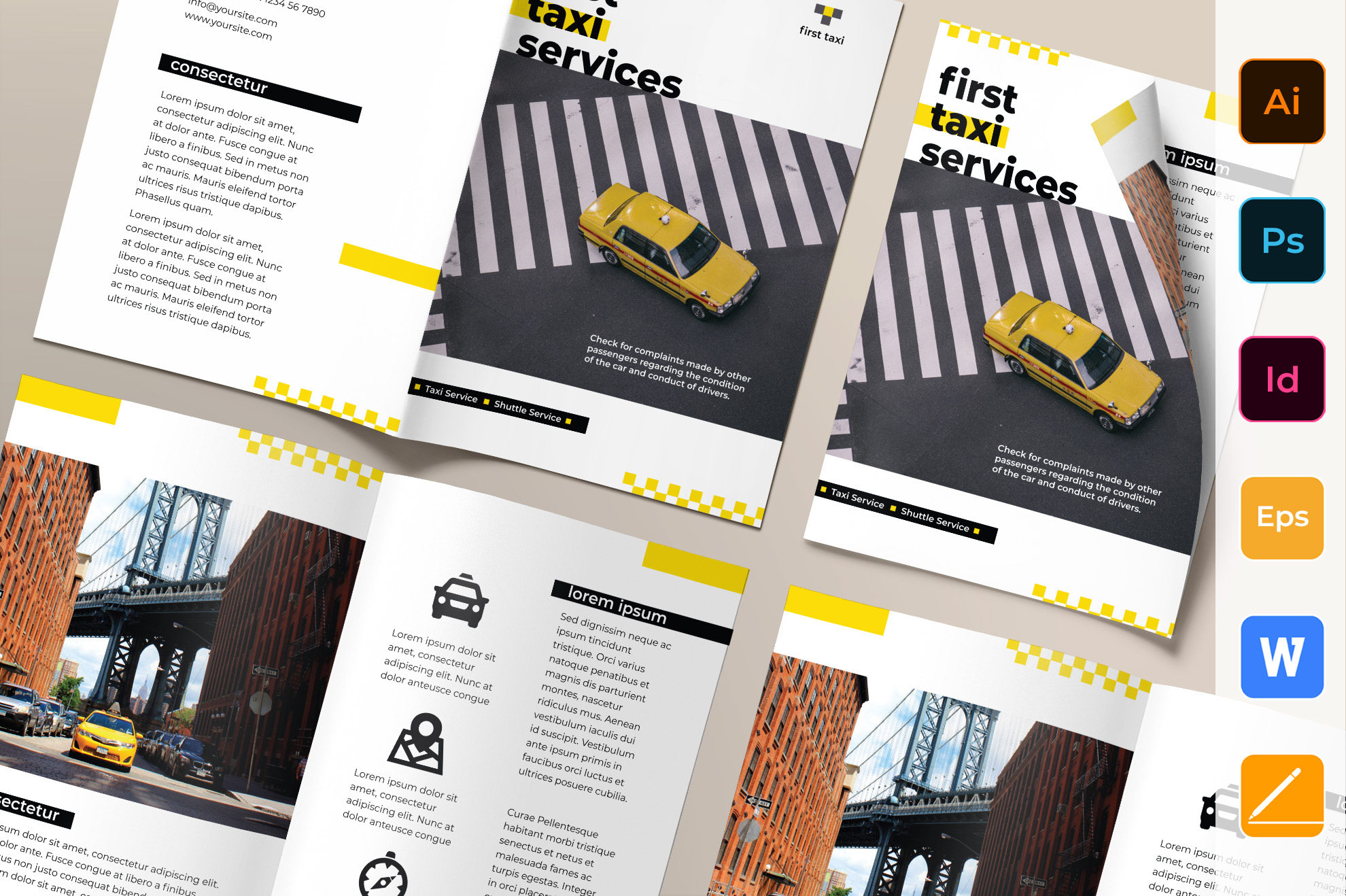 Taxi Services Brochure Bifold