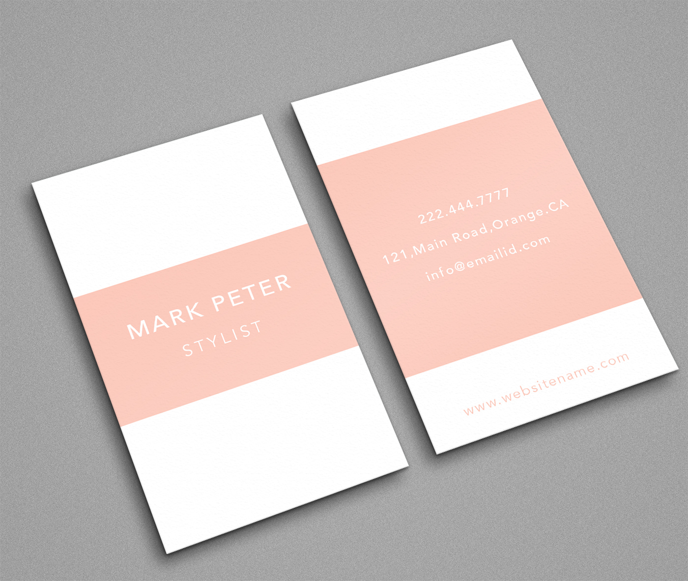 Simple elegant pinkish business card (54187) | Business Cards | Design ...