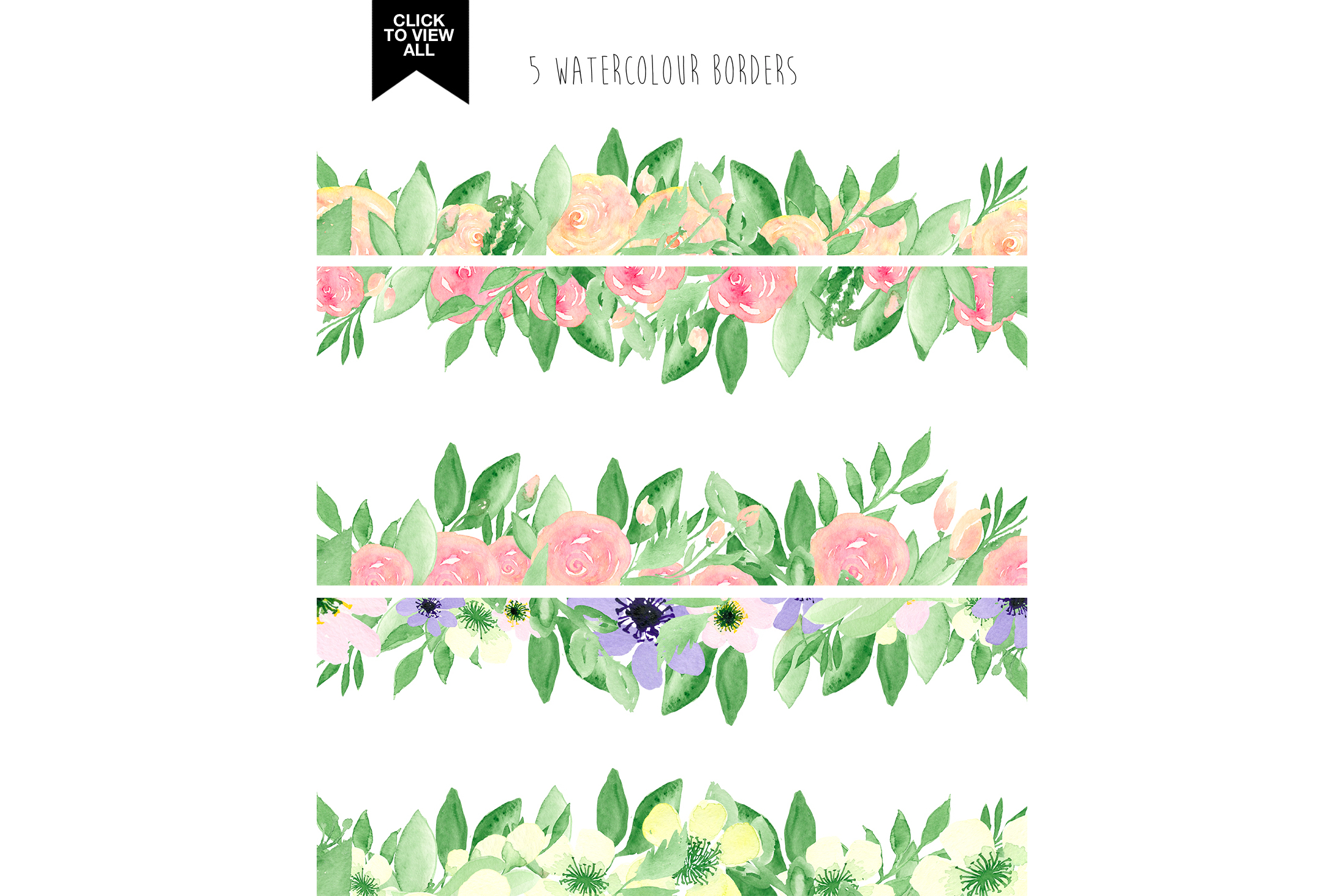 173 summer watercolor flowers (5138) | Illustrations | Design Bundles