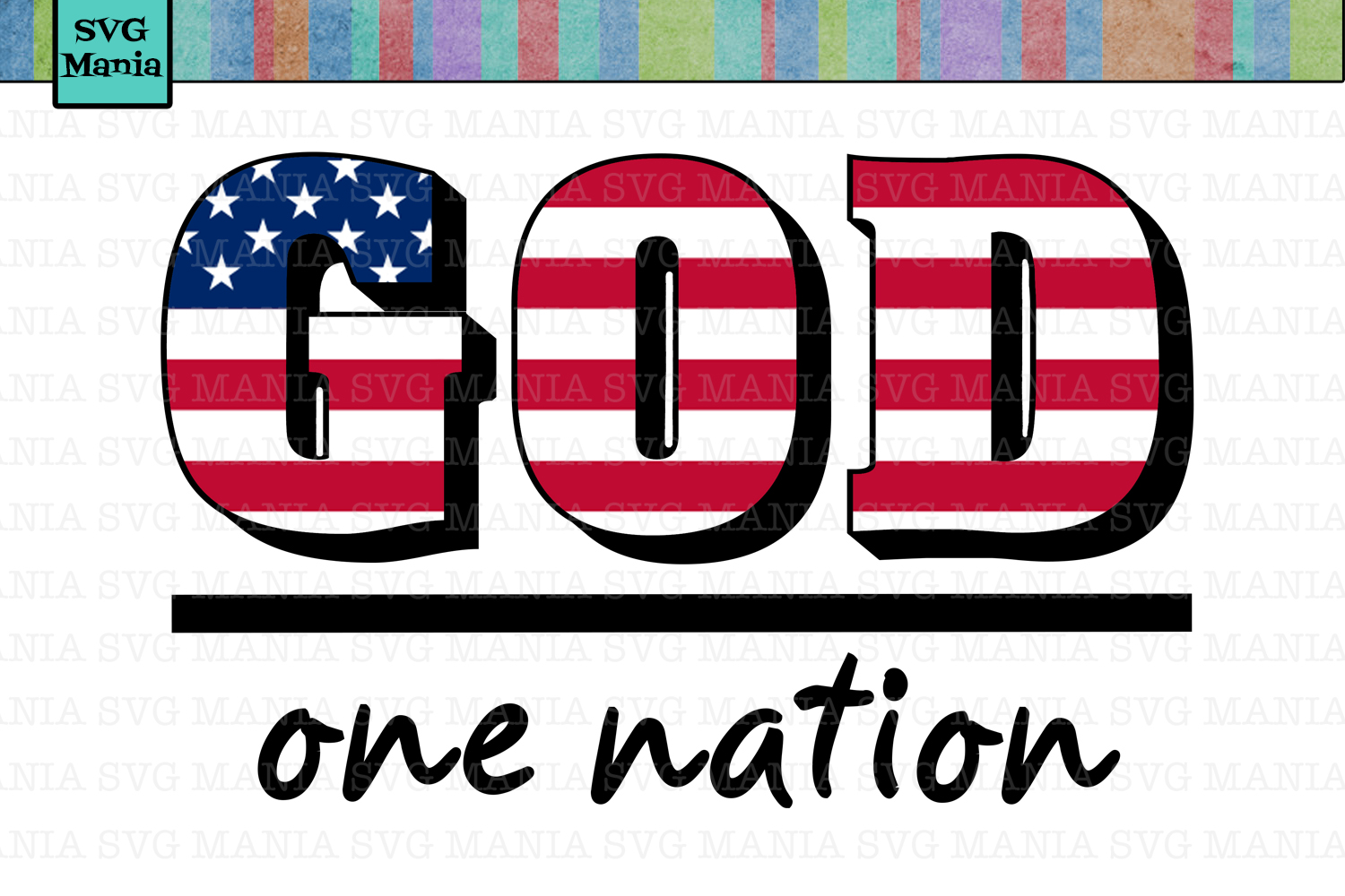 One Nation Under God SVG File, Fourth of July SVG, July 4th SVG File ...