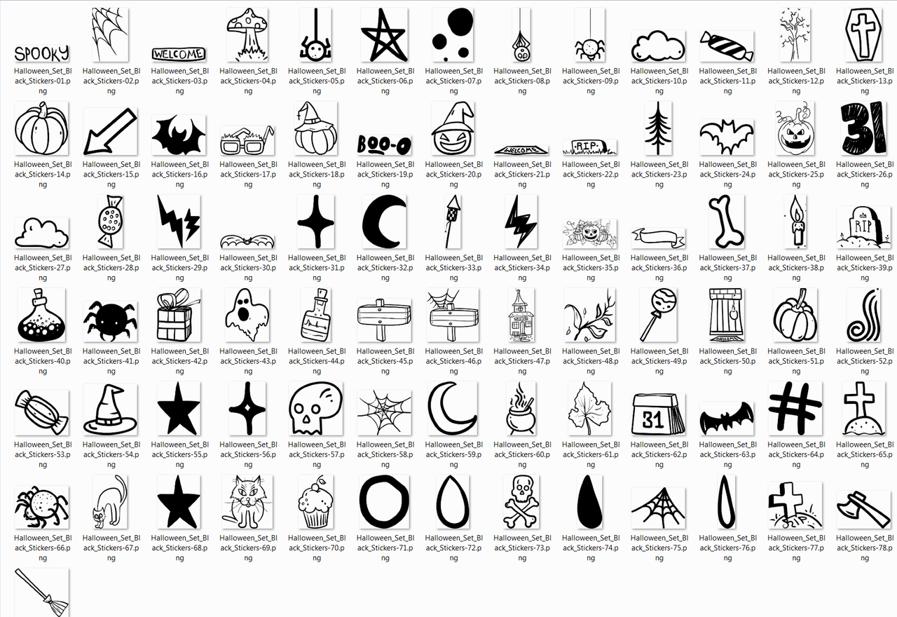 Halloween Doodle Set (38938) | Illustrations | Design Bundles