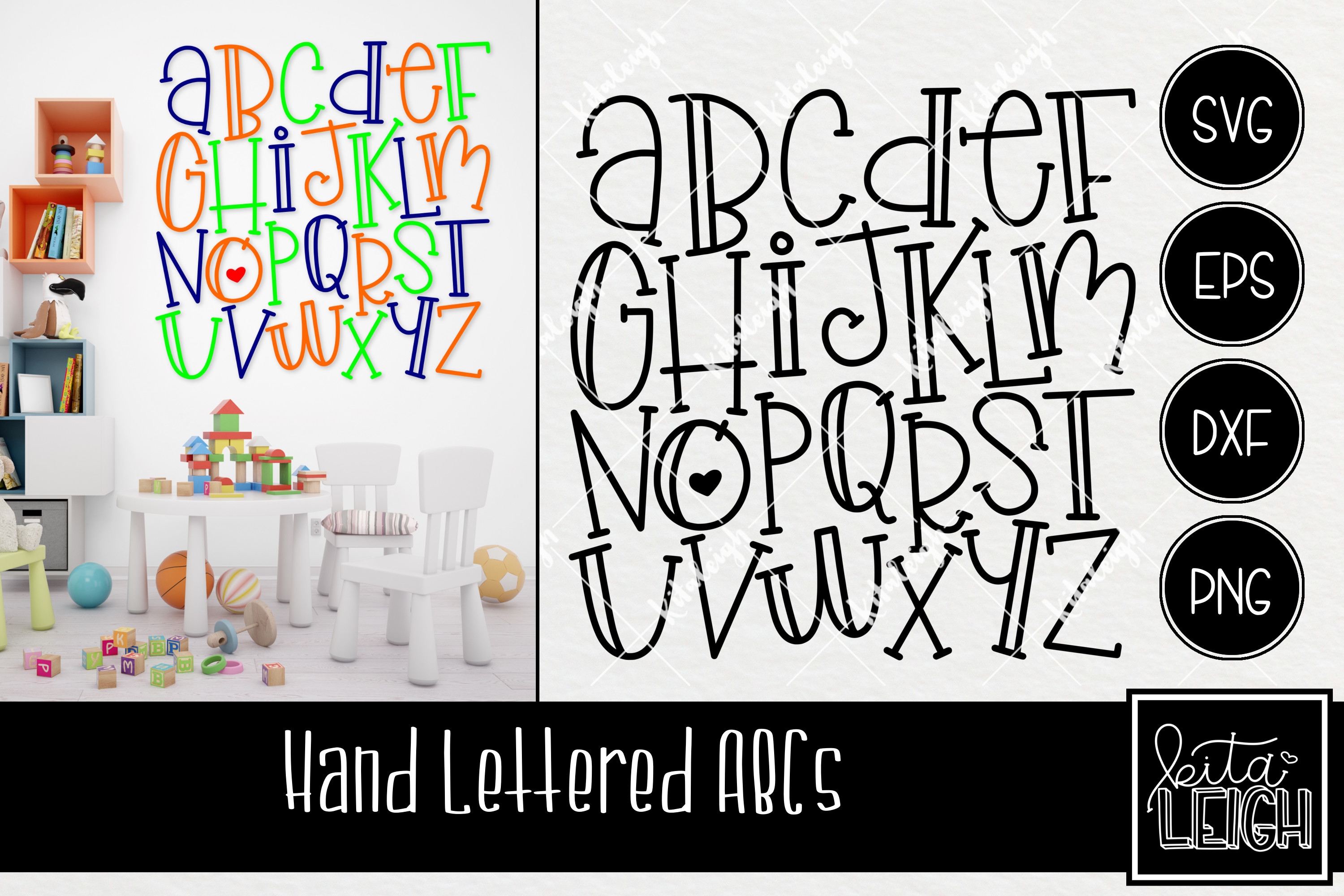 Hand Lettered ABC Word Art (138549) | Hand Lettered | Design Bundles