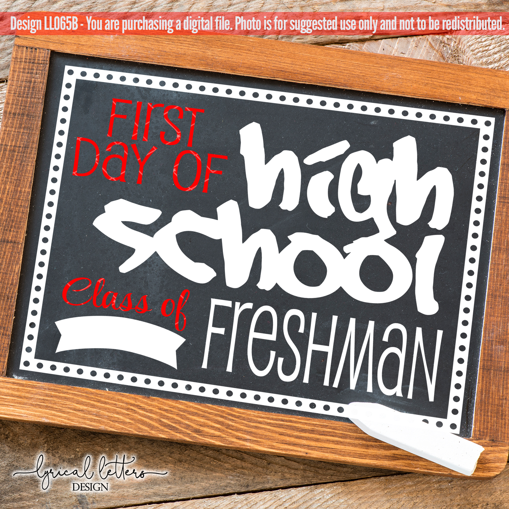 First Day of High School SVG Cut File LL065B (110985) | SVGs | Design ...