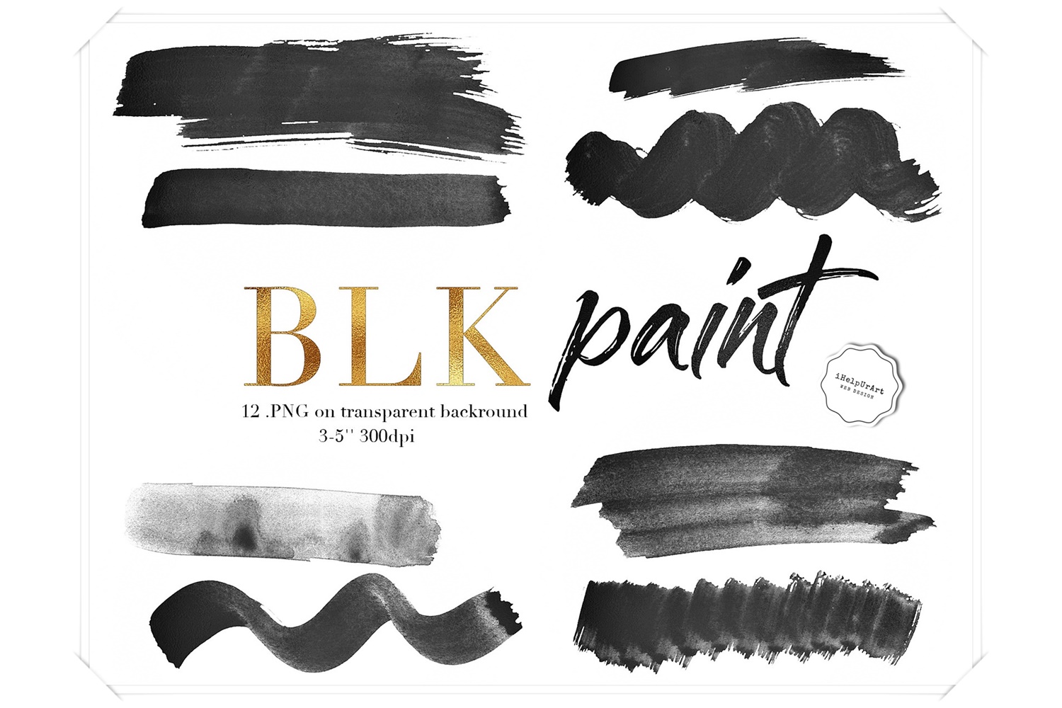 Black Paint Clipart (120479) | Web Elements | Design Bundles