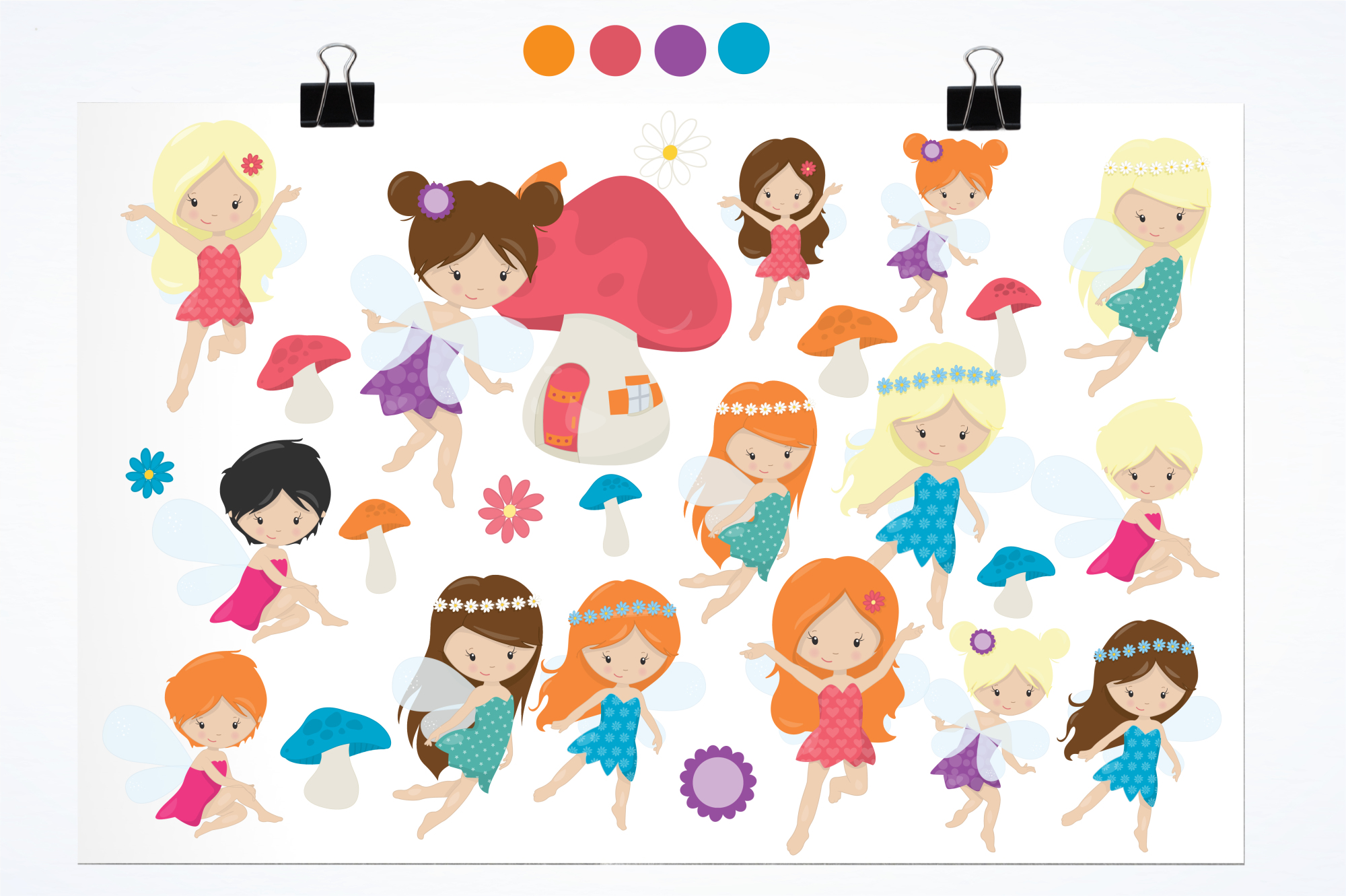 Woodland Fairies graphics and illustrations (17649) | Illustrations ...