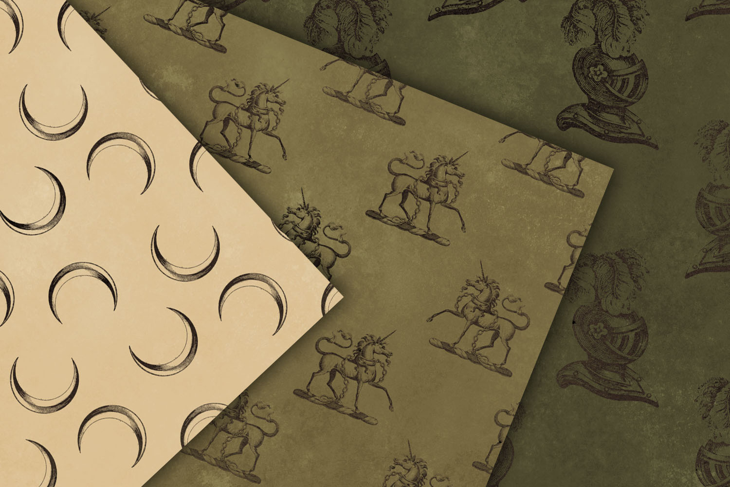 Vintage Fantasy Digital Paper (193076) | Patterns | Design Bundles