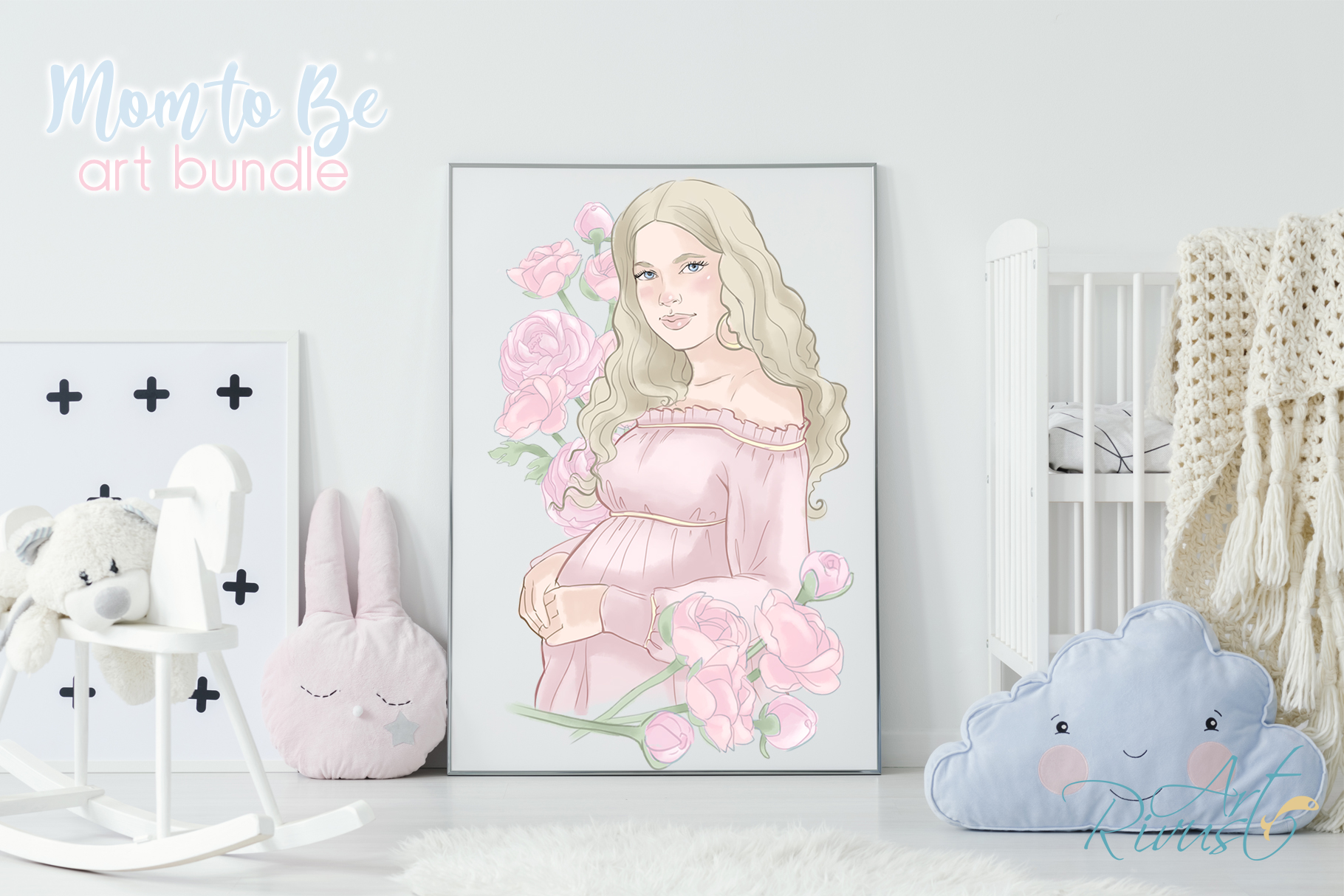 Mother to be PNG Clip Art Pregnancy Baby Shower Girl graphic