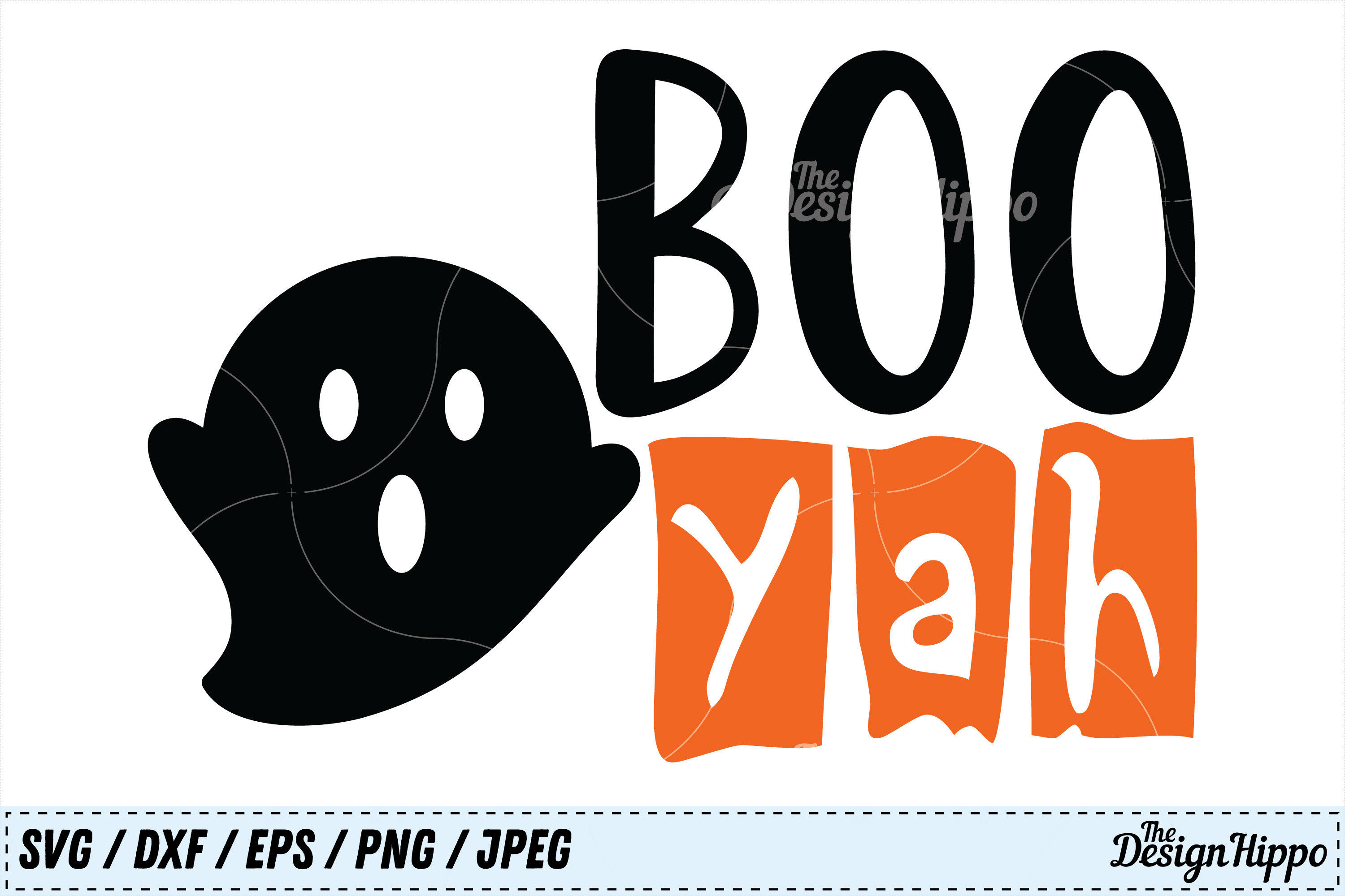 Boo Yah SVG, Halloween SVG, Boo SVG, Kids SVG, Ghost SVG PNG