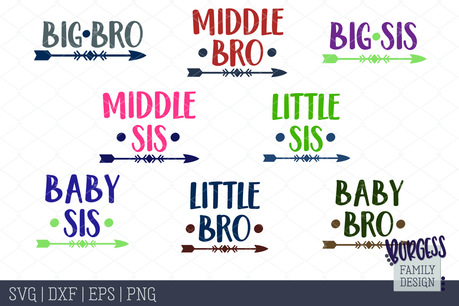 8-pack Bro Sis bundle| SVG DXF EPS PNG
