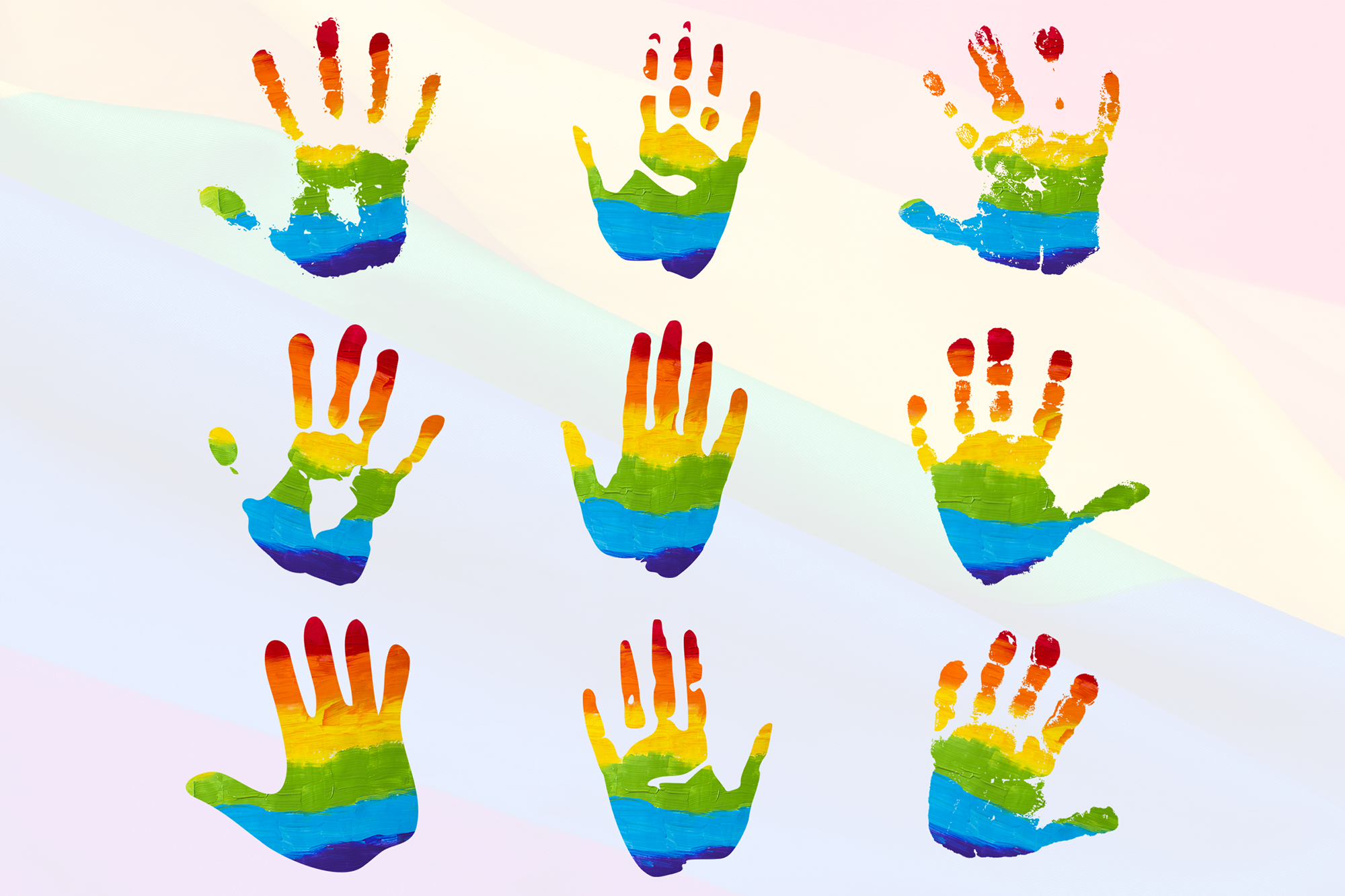 Rainbow Handprint Clipart
